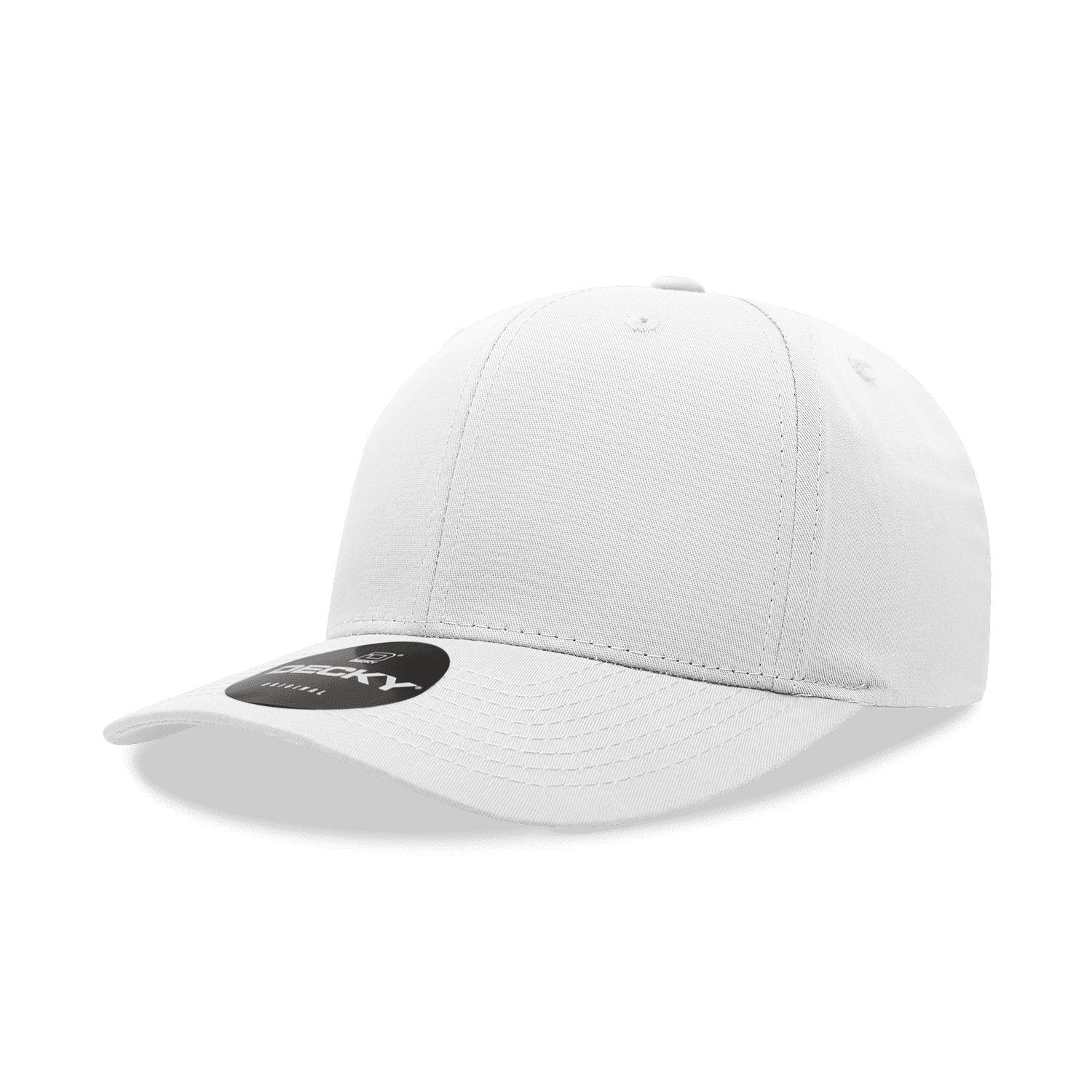 Decky 6022 6 Panel Mid Profile Structured Cotton Blend Cap-White ...