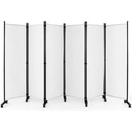 Costway 6-Panel Room Divider, 6FT Rolling Privacy Screen with Lockable ...