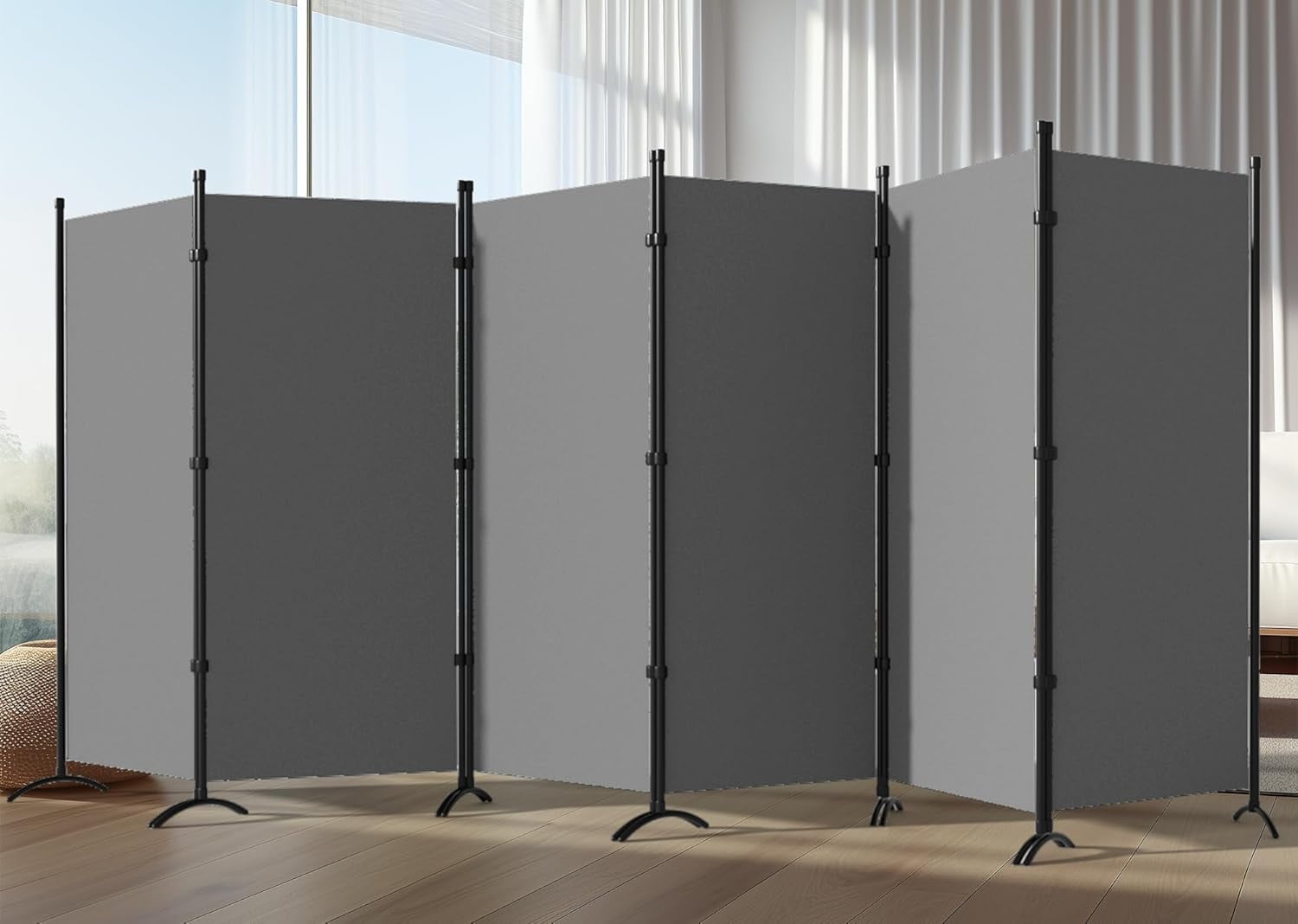 6 Panel Room Divider, 6FT Portable Room Dividers Folding Privacy ...