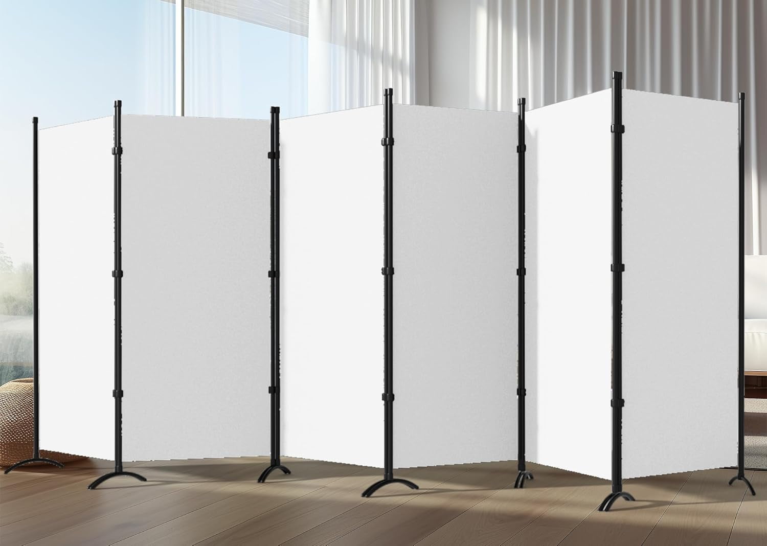6 Panel Room Divider, 6FT Portable Room Dividers Folding Privacy ...