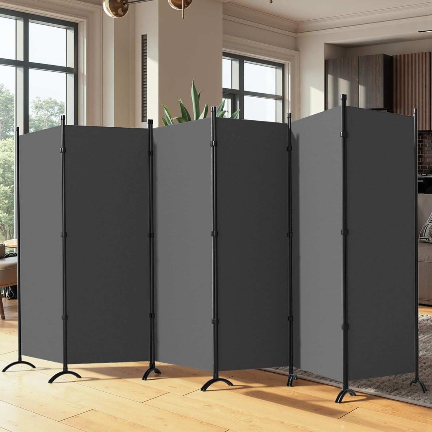 6 Panel Room Divider, Folding Privacy Screen Wall Divider for Room ...