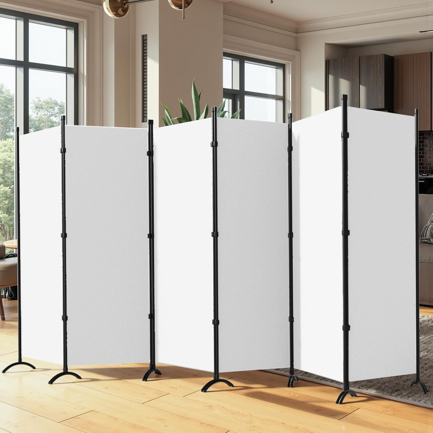 6 Panel Room Divider, Folding Privacy Screen Wall Divider for Room ...