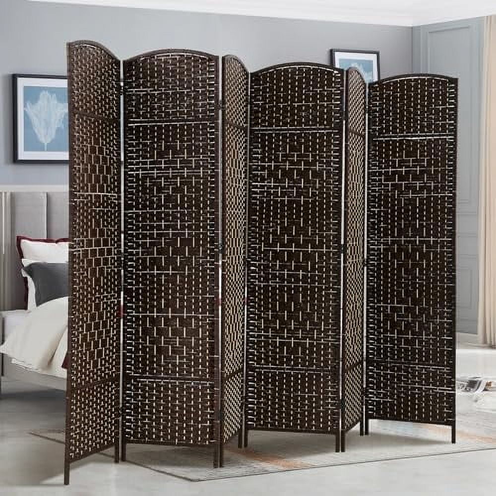 6 Panel Room Divider Folding Privacy Screens 6 FT Tall Wall Divider ...