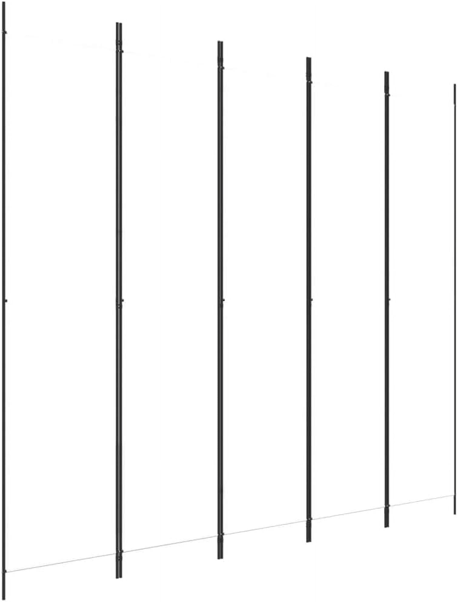 6-Panel Room Divider - Reliable Privacy Screen Anthracite Fabric Room ...