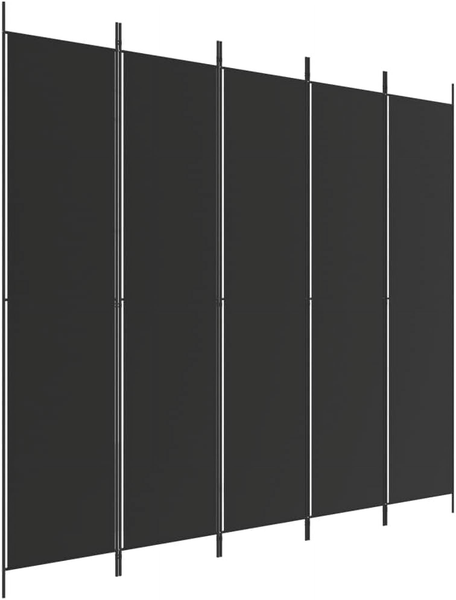 6-Panel Room Divider - Reliable Privacy Screen Anthracite Fabric Room ...