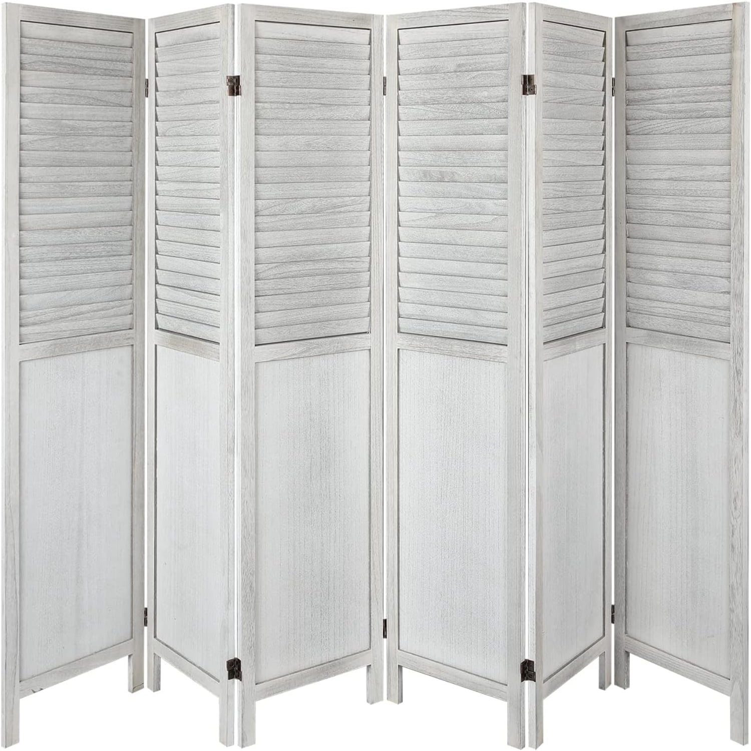 6 Panel Room Divider Wood Room Dividers and Folding Privacy Screens ...