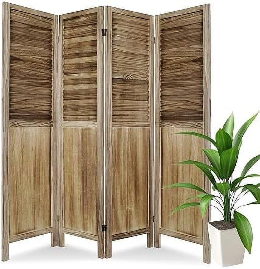 6 Panel Room Dividers with Chalkboard Panels 5.6Ft Portable Wood Room ...