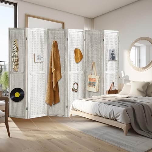 6 Panel Room Dividers and Folding Privacy Screens, Room Partitions and ...