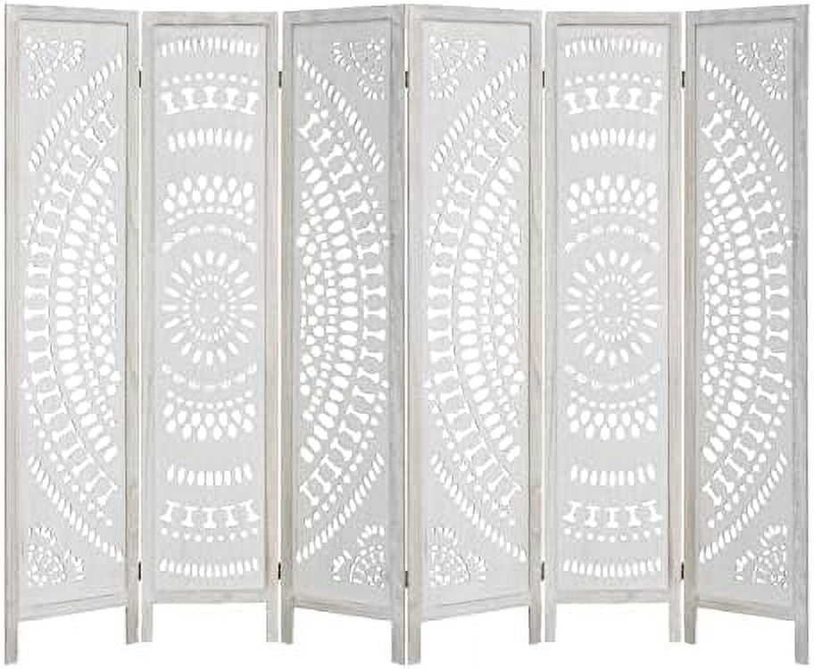 6 Panel Room Dividers Fully Assembled 5.6Ft Carved Room Dividers and ...
