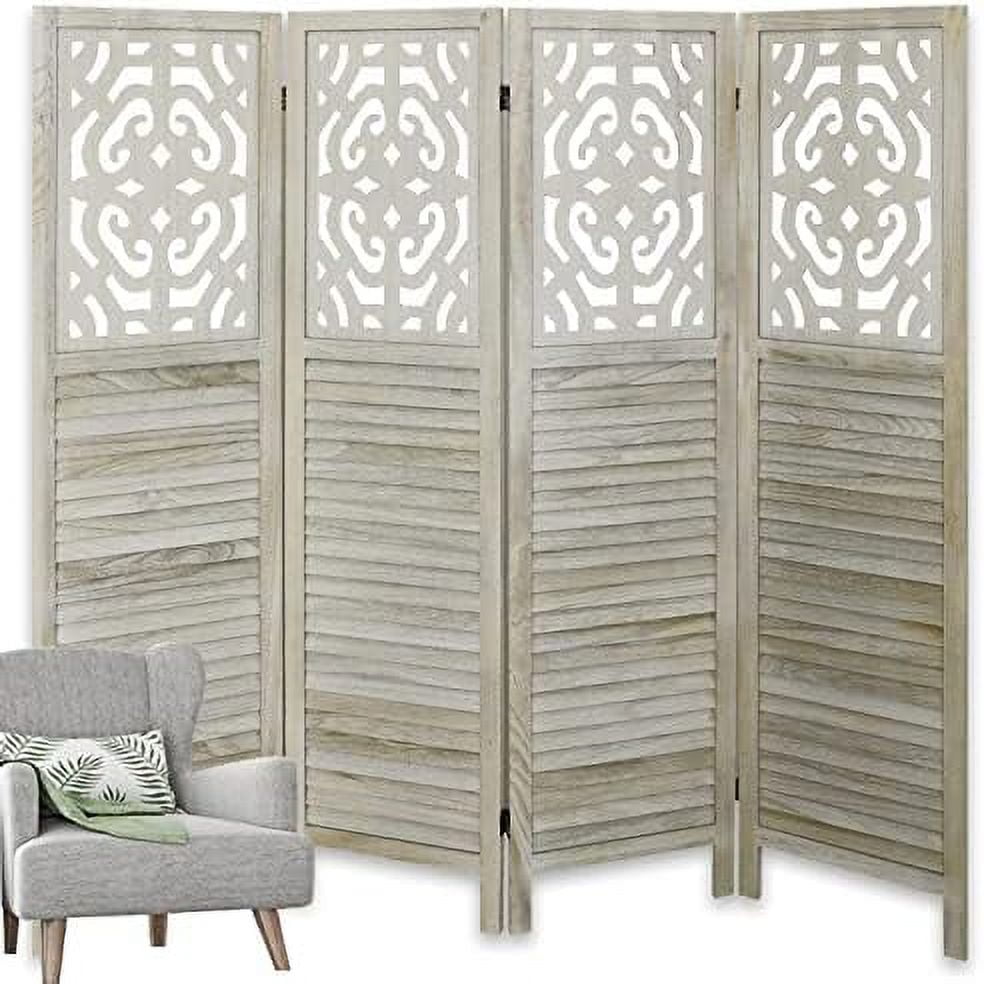 6 Panel Room Dividers Fully Assembled 5.6Ft Carved Room Dividers and ...