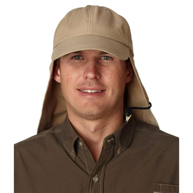 6-Panel Uv Low-Profile Cap With Elongated Bill And Neck Cape , EOM101 ...