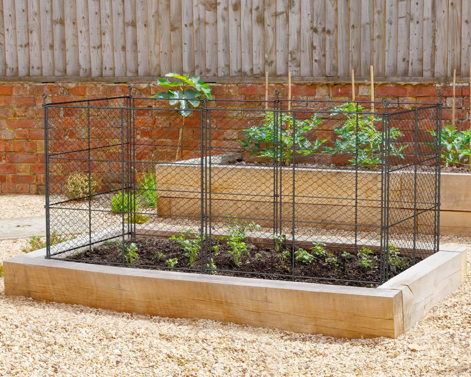 6 Panels Chicken Wire Plant Protectors, 14.25ft(L) x 24in(H) Plant ...