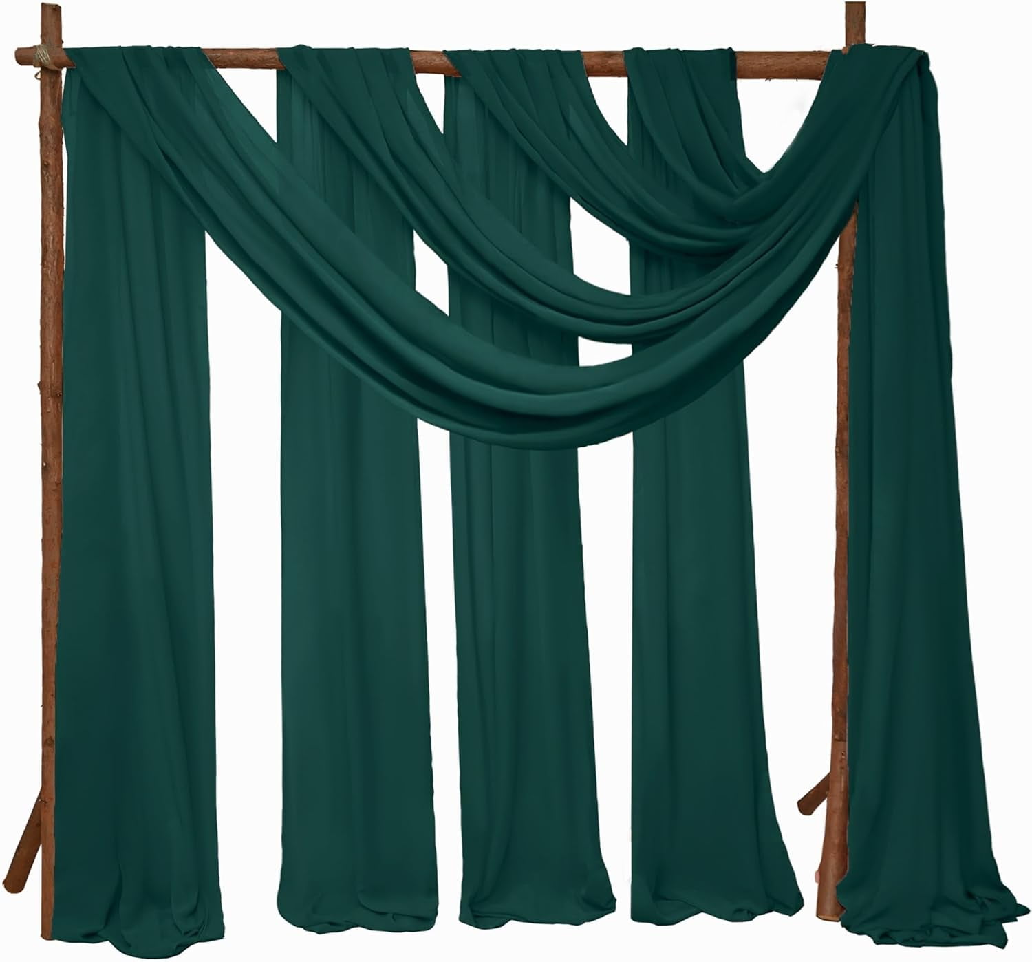 6 Panels Emerald Green Wedding Arch Drapery 28" x 20Ft Wedding Arch ...