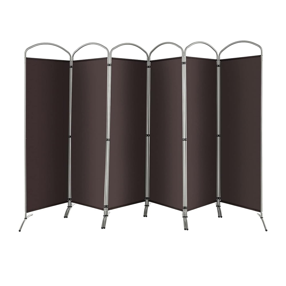 6 Panels Room Divider, 6 Ft Folding Privacy Screen, Freestanding Fabric ...