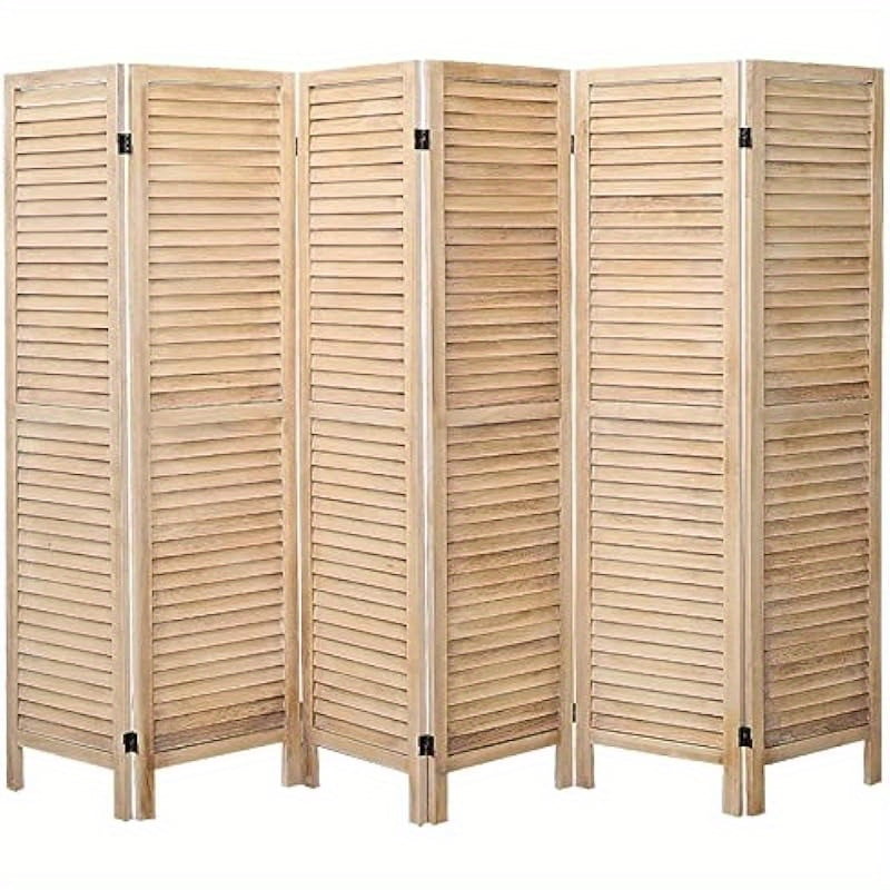 6 Panels Room Dividers 5.6 FT Room Dividers and Folding Privacy ...