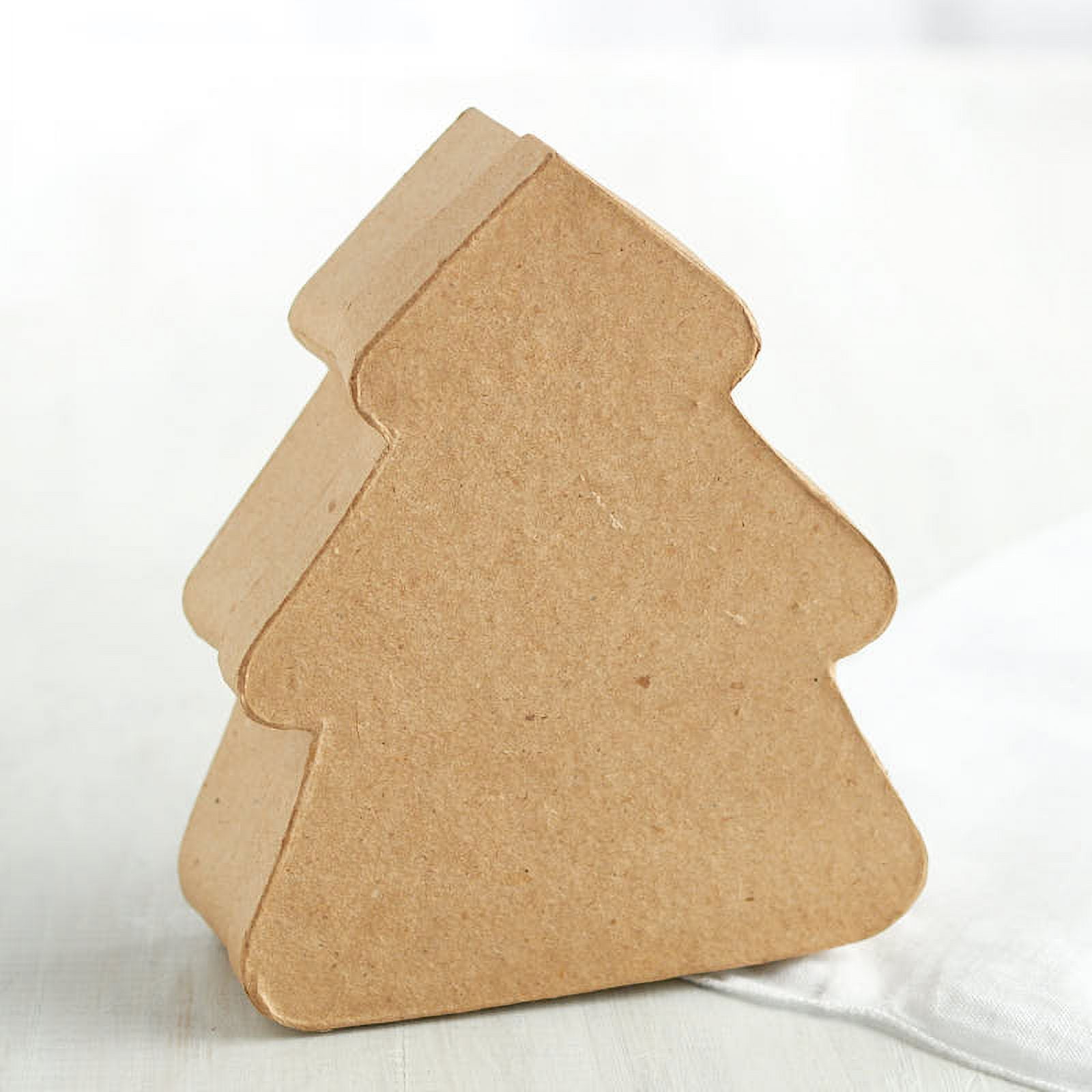 6 Paper Mache Christmas Tree Boxes - Festive Fun for Your Holiday Décor ...