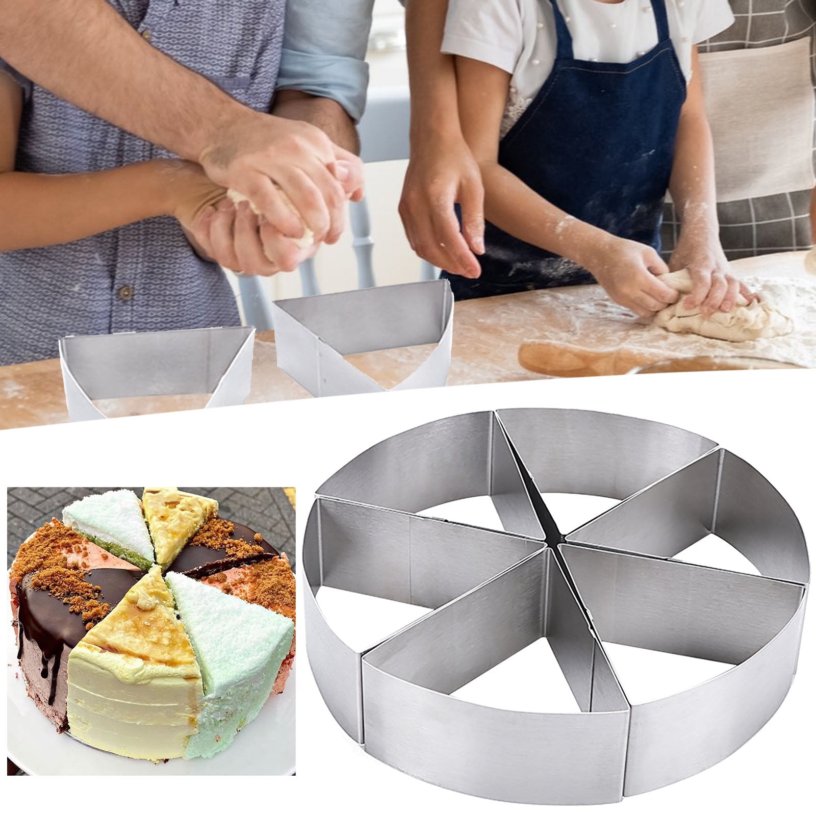 6-Part Round Cake Mold Clearance Kaireo Baking Tools Round Cake Tools ...