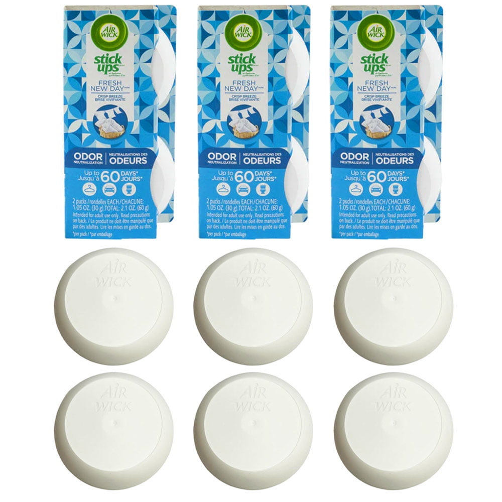 6 Pc Air Wick Stick Ups Air Freshener Neutralize Odors Aroma Crisp ...