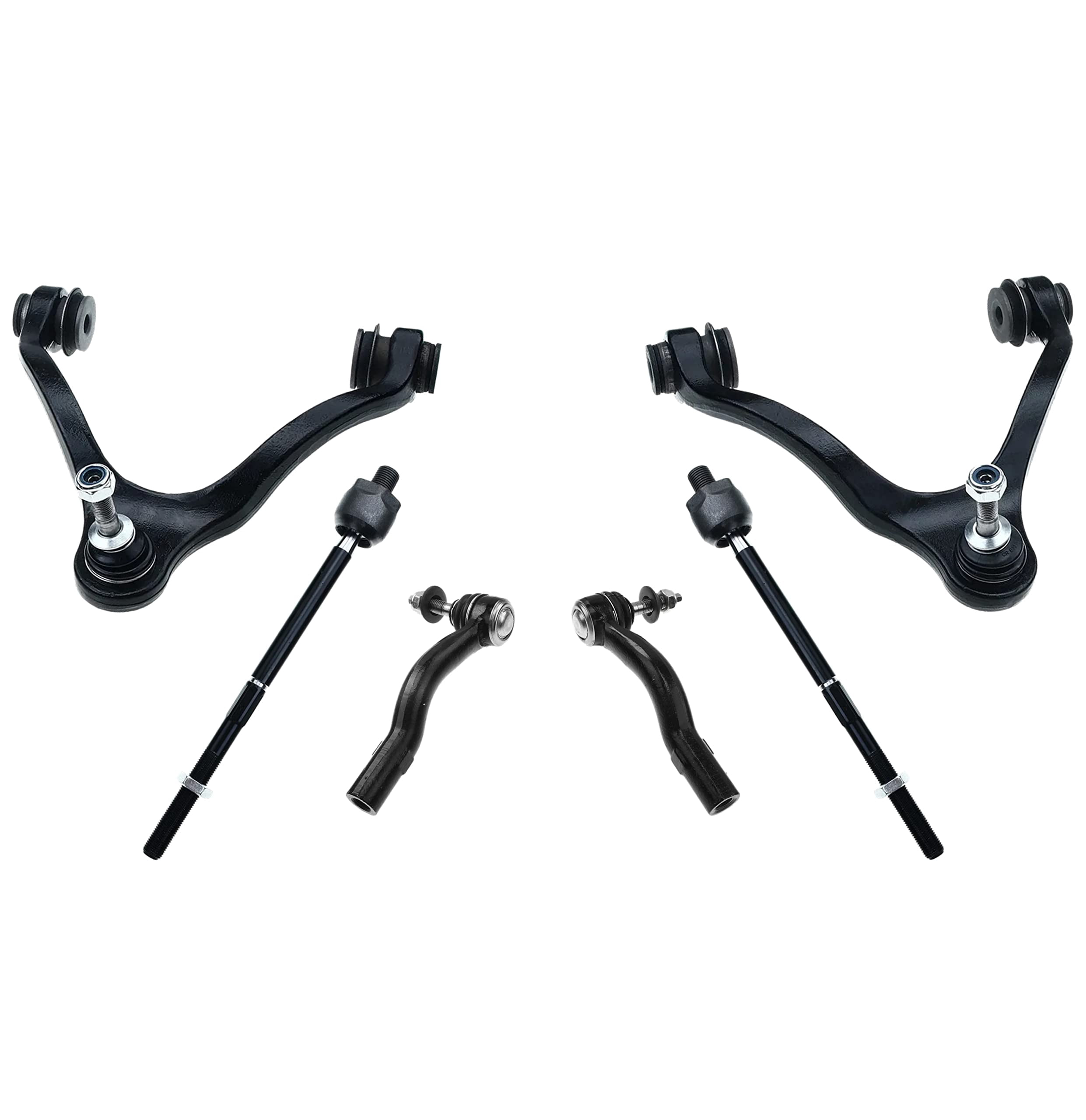 6 Pc Front LH RH Side Suspension Kit Upper Control Arms + Inner & Outer ...