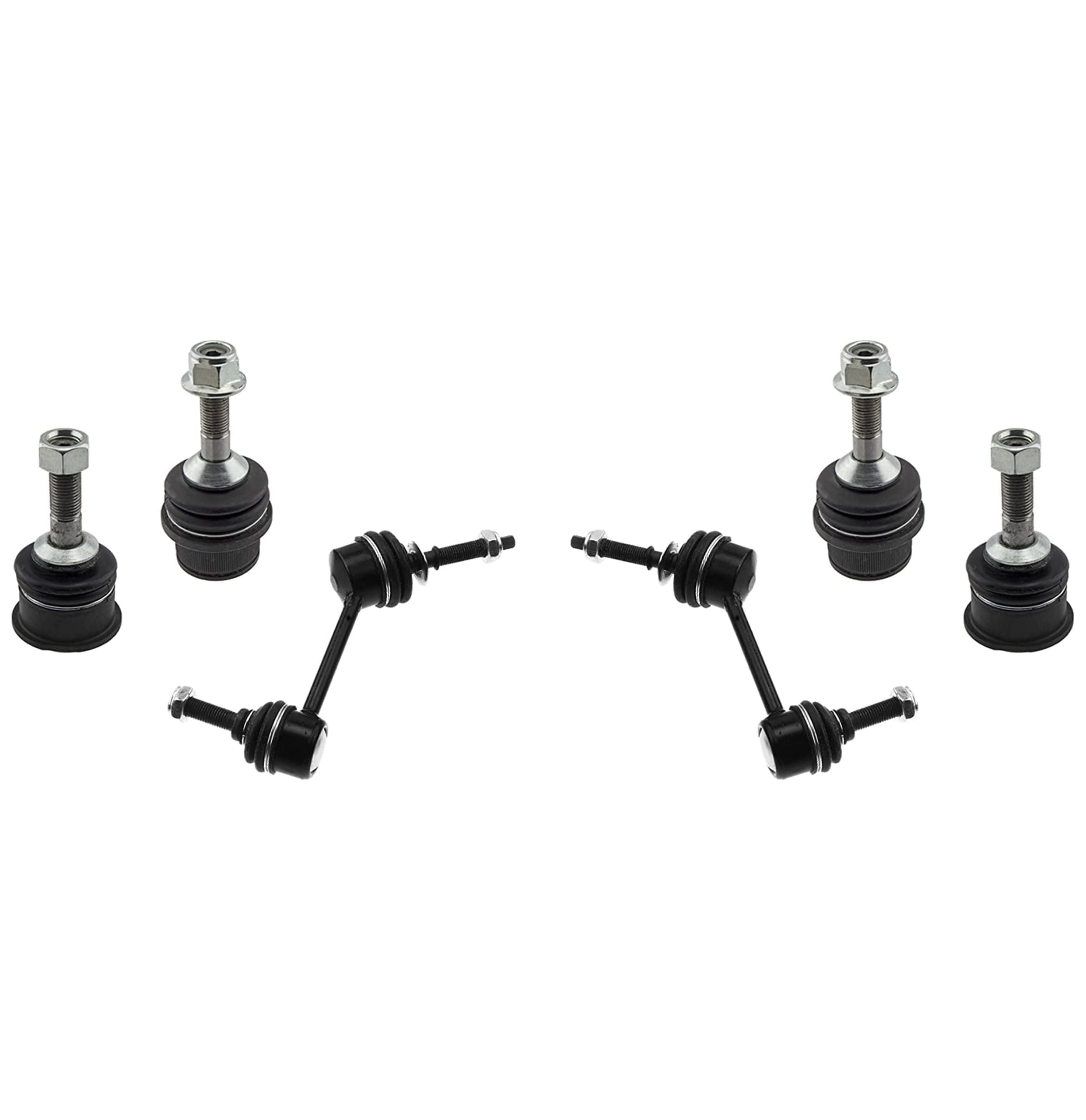 6 Pc Front Stabilizer Sway Bar Links, Lower & Upper Ball Joints ...