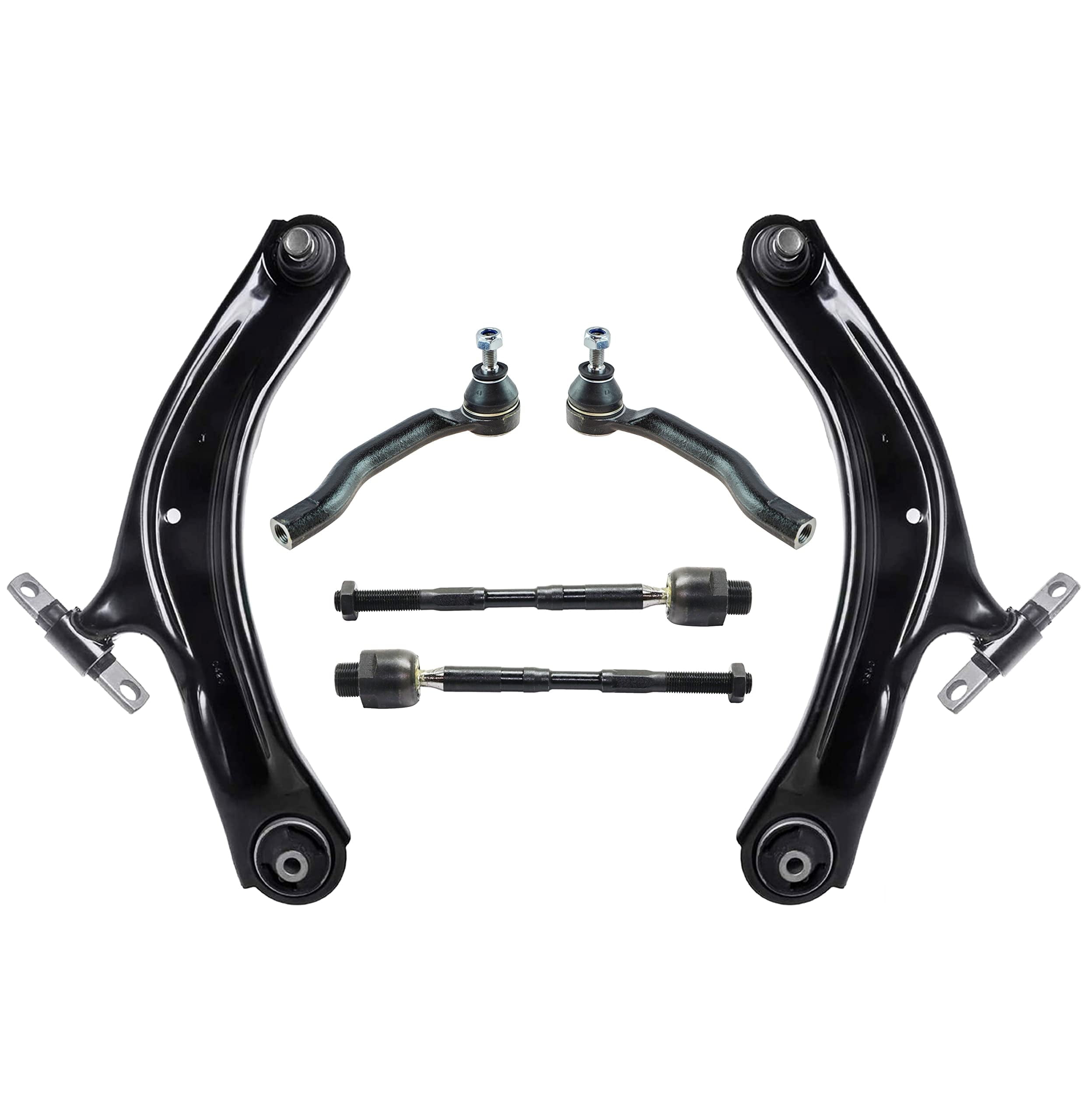 6 Pc Front Suspension Kit Lower Control Arms with Ball Joints + Outer ...
