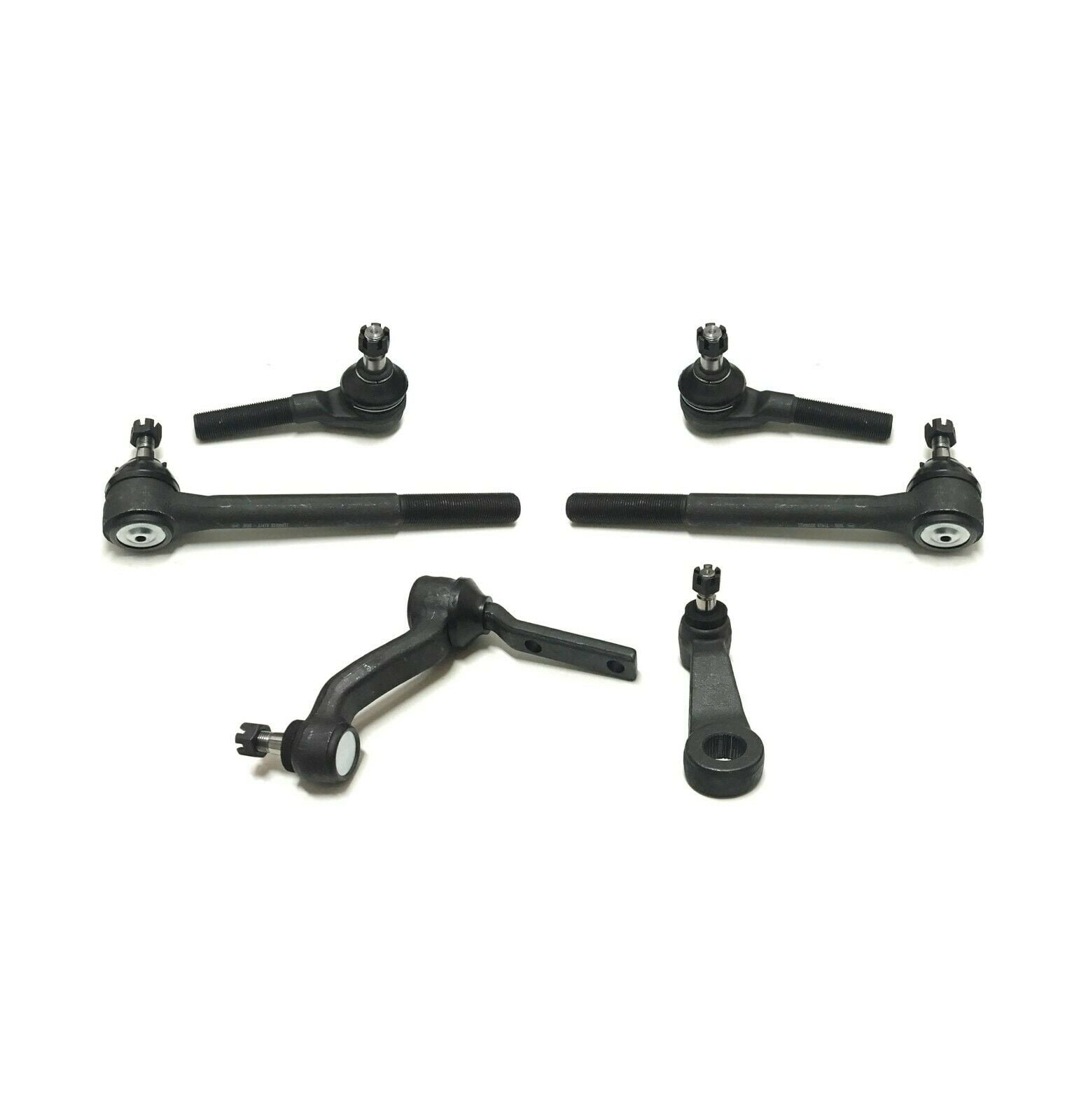 6 Pc Front Tie Rod Ends Idler & Pitman Arm Steering Kit for 4x4 Models ...