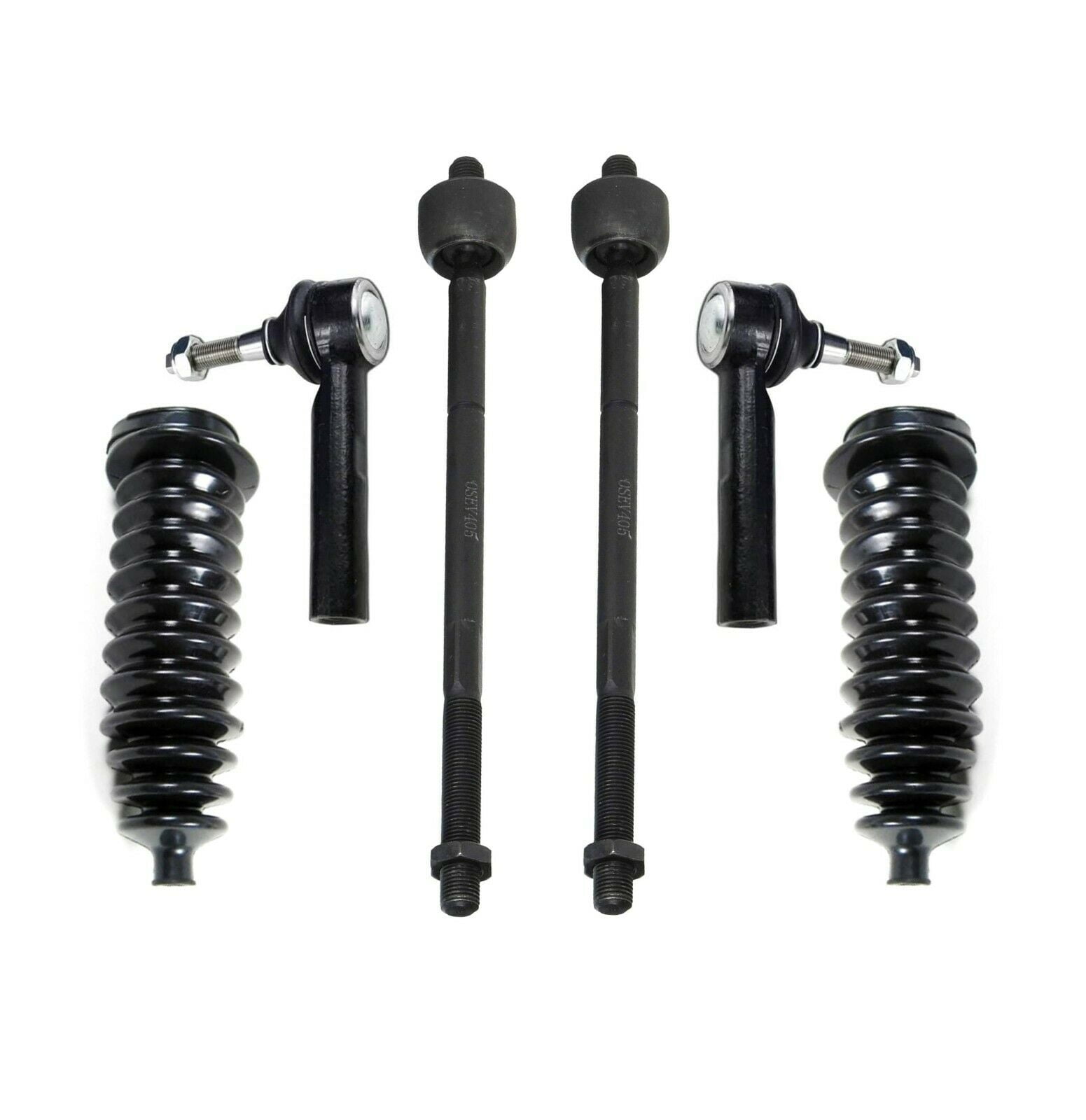 PartsW 6 Pc Kit: Tie Rod Ends, Rack & Pinion Boots for 2001-07 DODGE ...