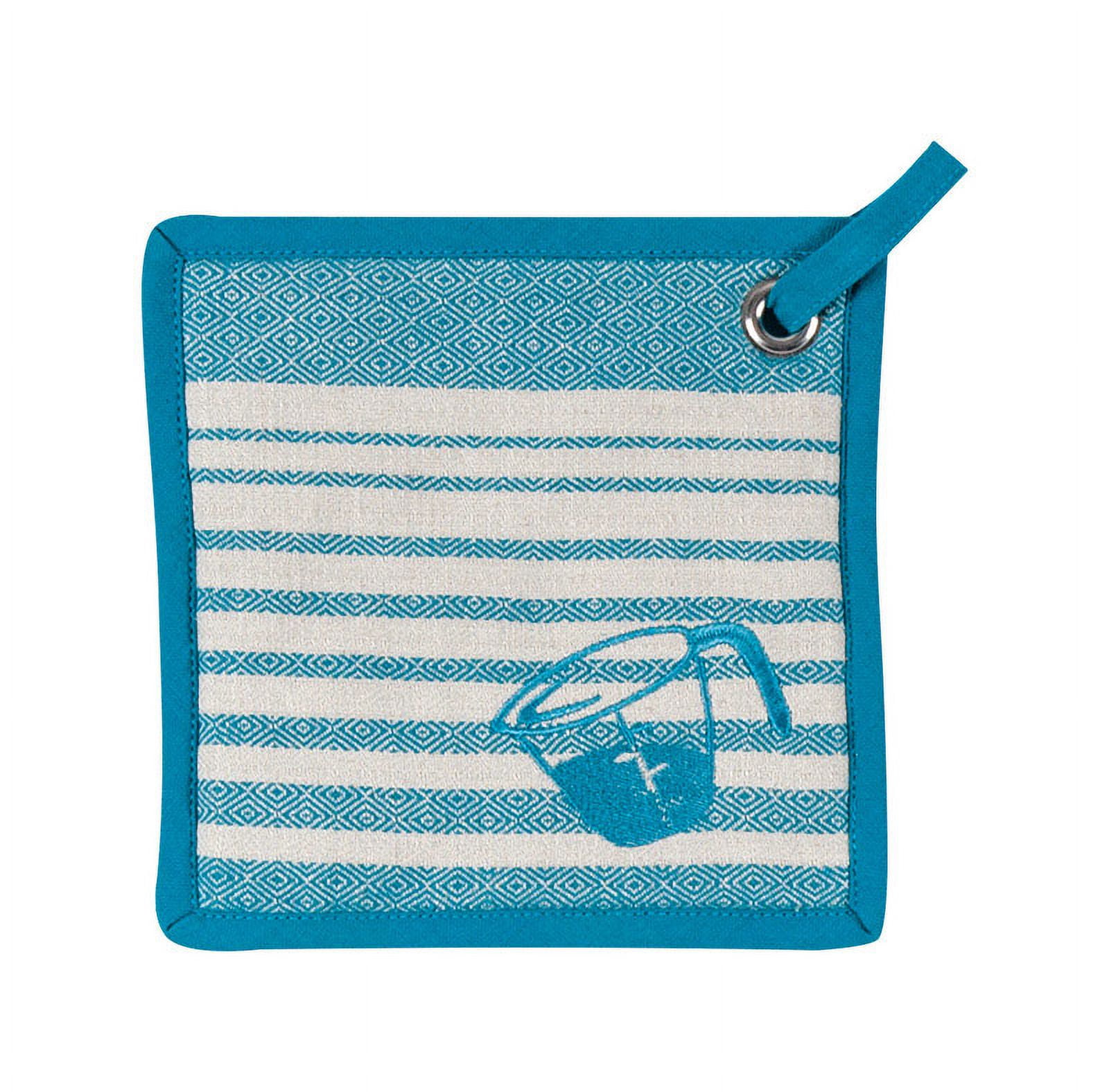 6 Pc, Kay Dee Teal Cotton Pot Holder - Walmart.com