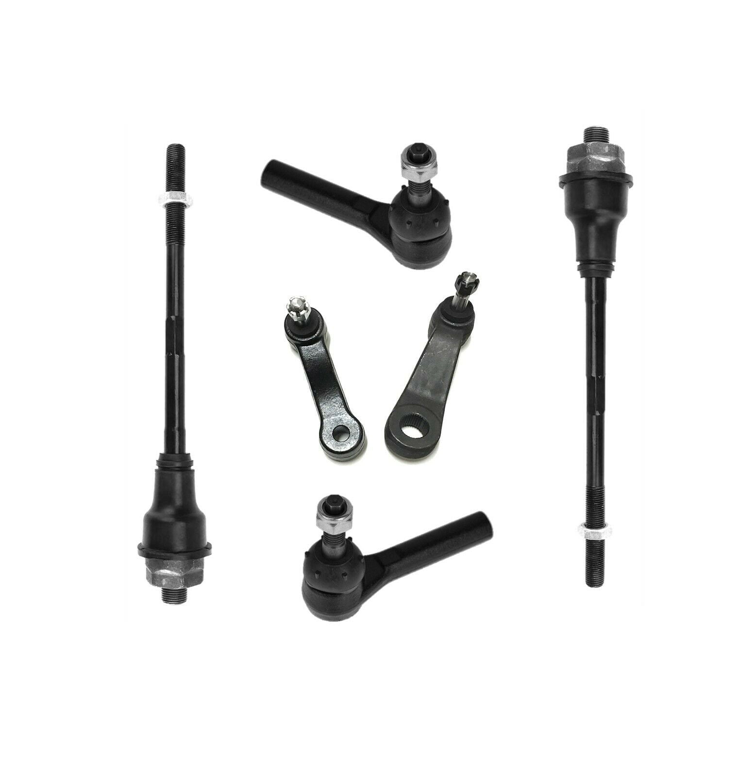 6 Pc Kit Inner & Outer Tie Rod Ends and Idler & Pitman Arms Fits select ...