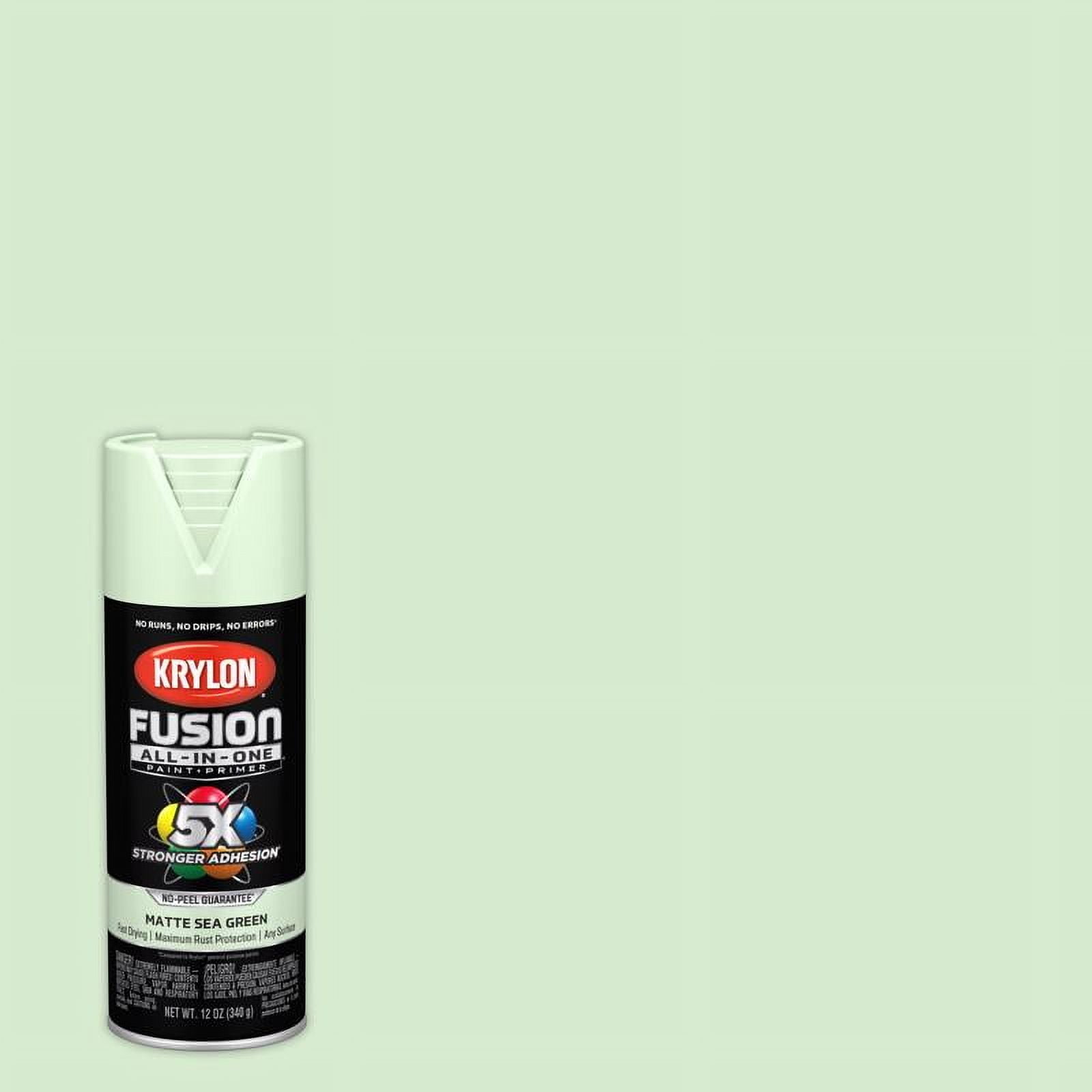 6 Pc, Krylon Fusion All-In-One Matte Sea Green Paint+Primer Spray Paint ...