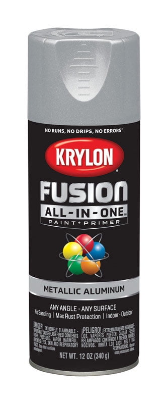 6 Pc, Krylon Fusion All-In-One Metallic Aluminum Paint+Primer Spray ...