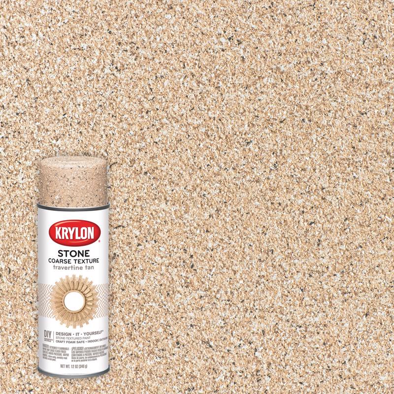 6 Pc, Krylon Stone Coarse Travertine Tan Texture Spray 12 Oz - Walmart.com