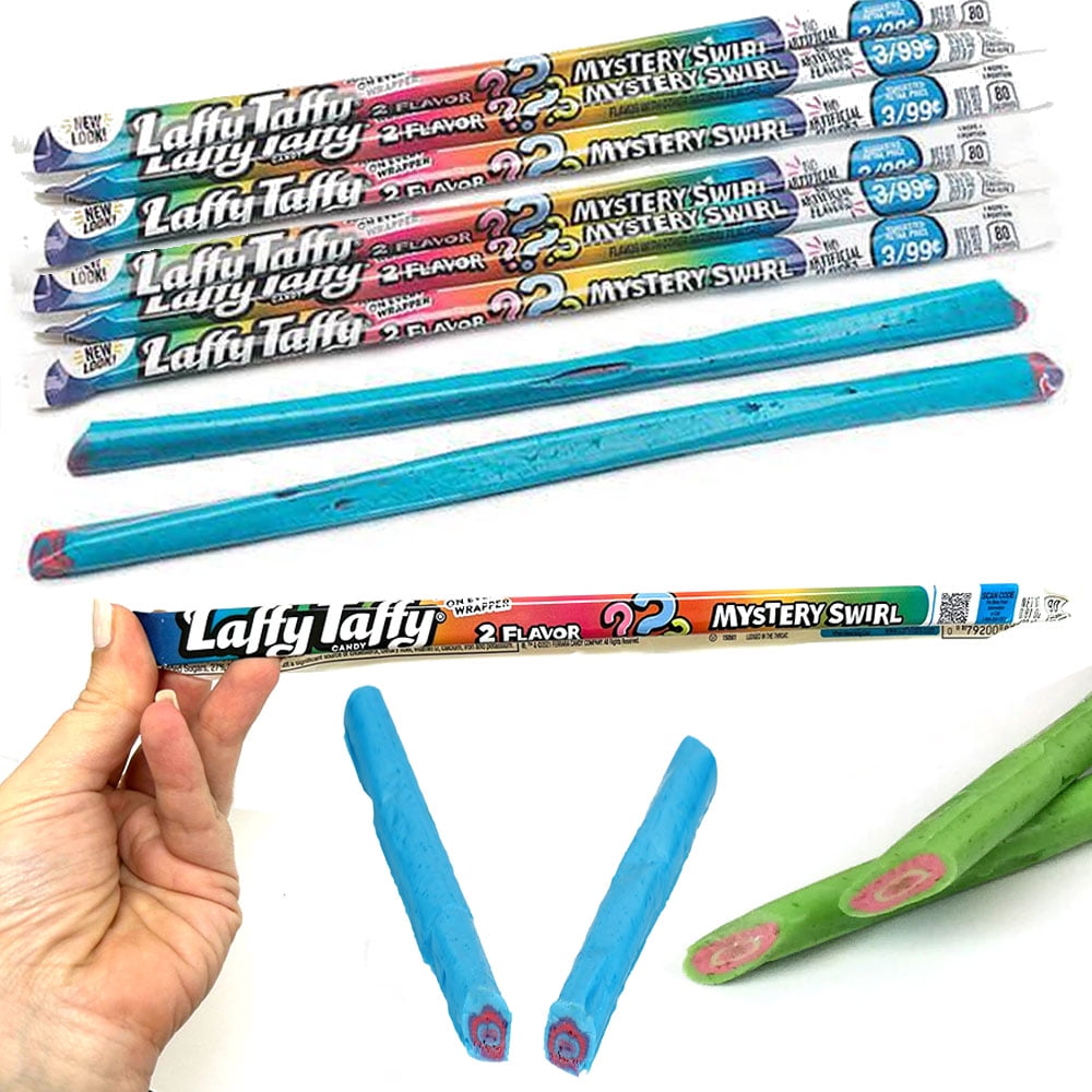 6 Pc Laffy Taffy Ropes Mystery Swirl 2 Flavor Chewy Candy Fruit Sweet
