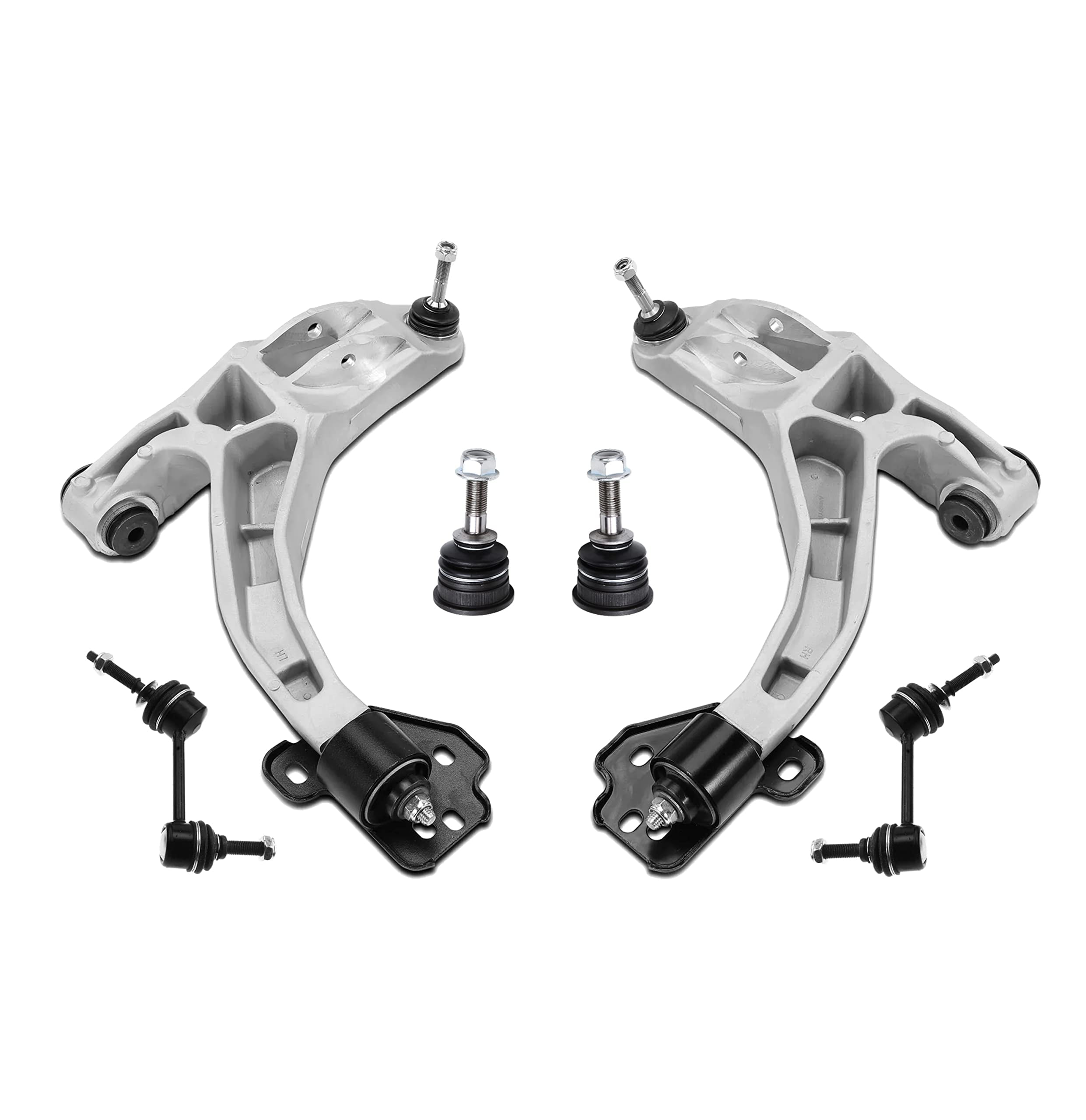 6 Pc Lower Control Arms with Ball Joint Assembly, Stabilizer Sway Bar ...