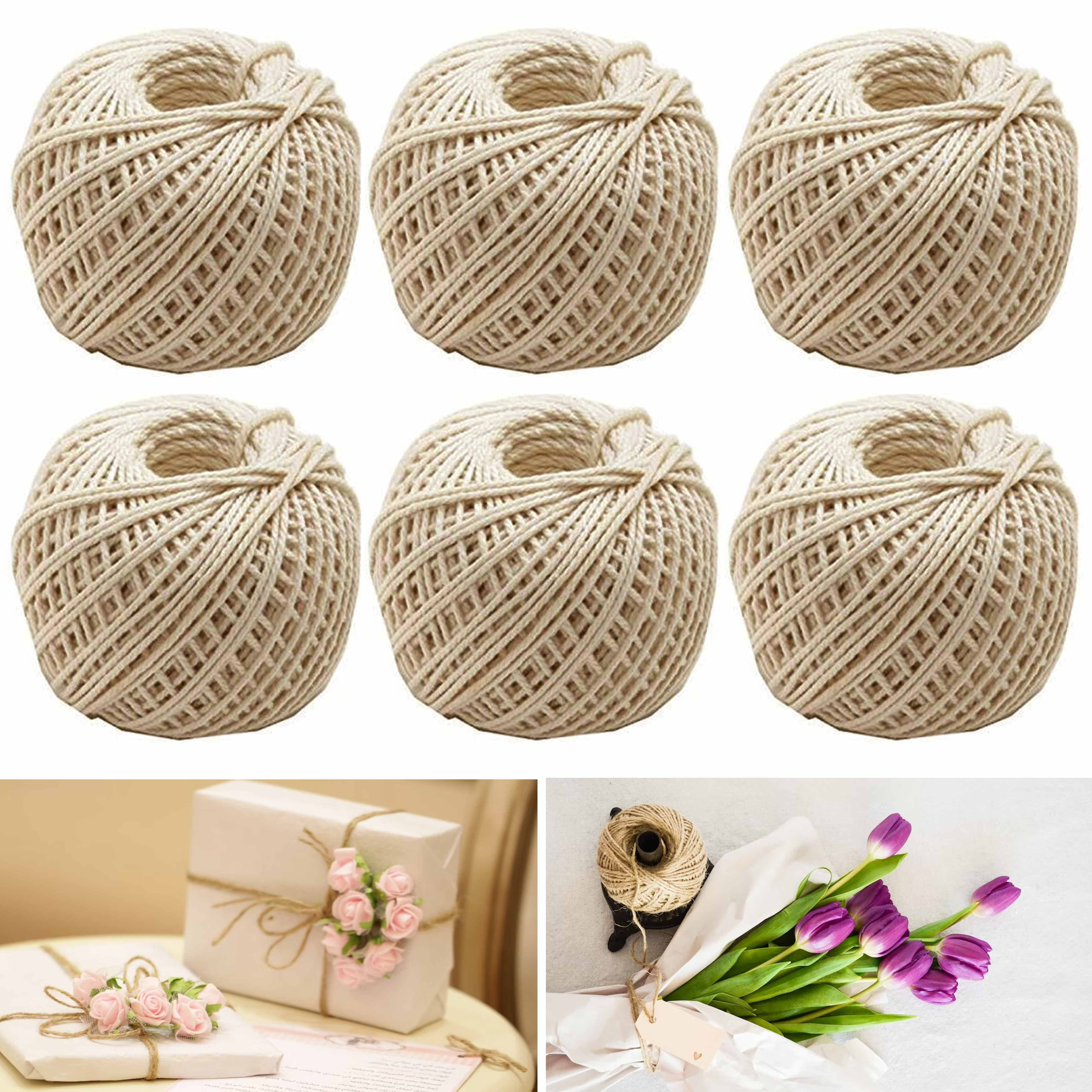 6 Pc Natural 2-Ply Twisted Jute Twine Rope String Decor Bird Parrot ...