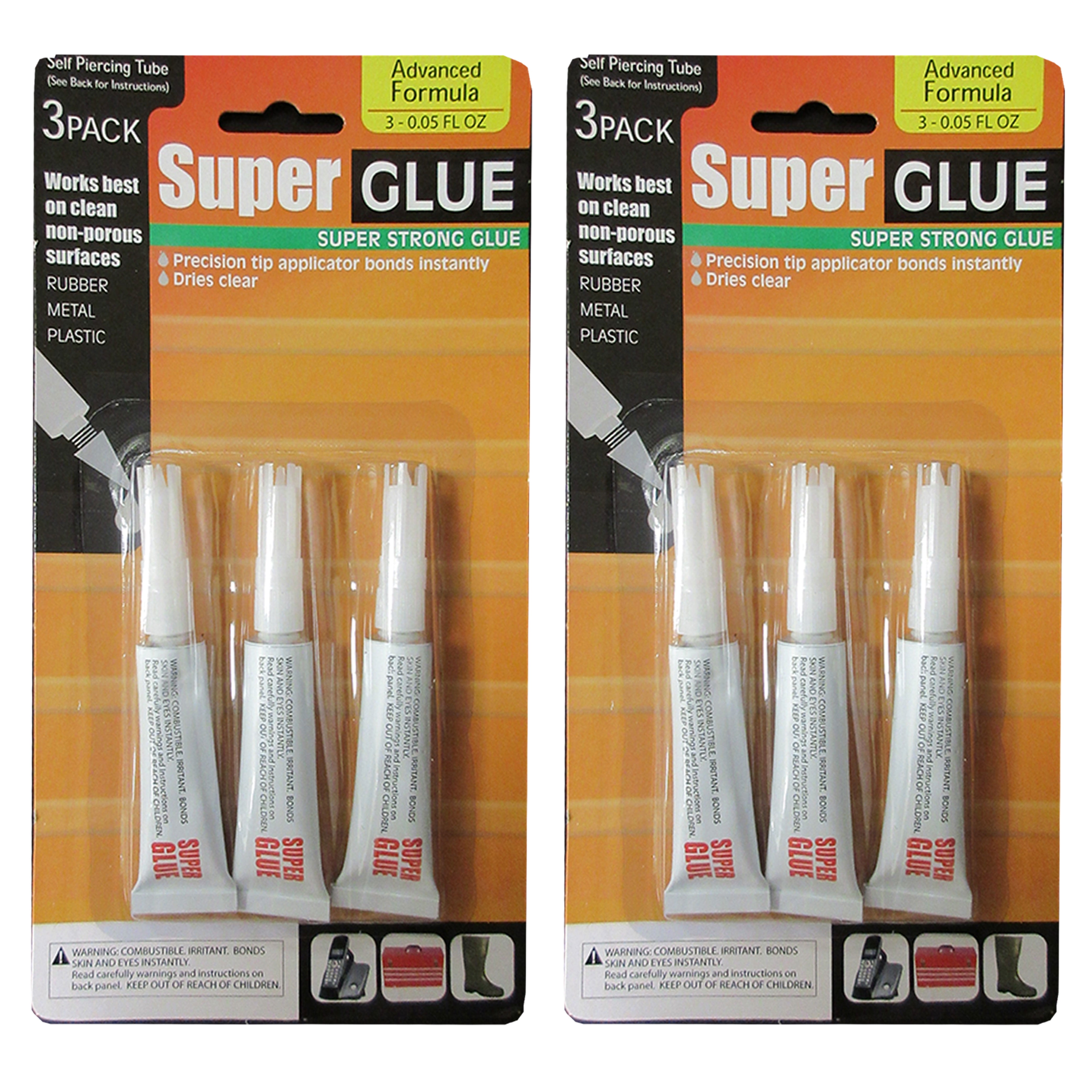6 Pc Precision Tip Super Strong Glue Adhesive For Metal Dries Clear ...