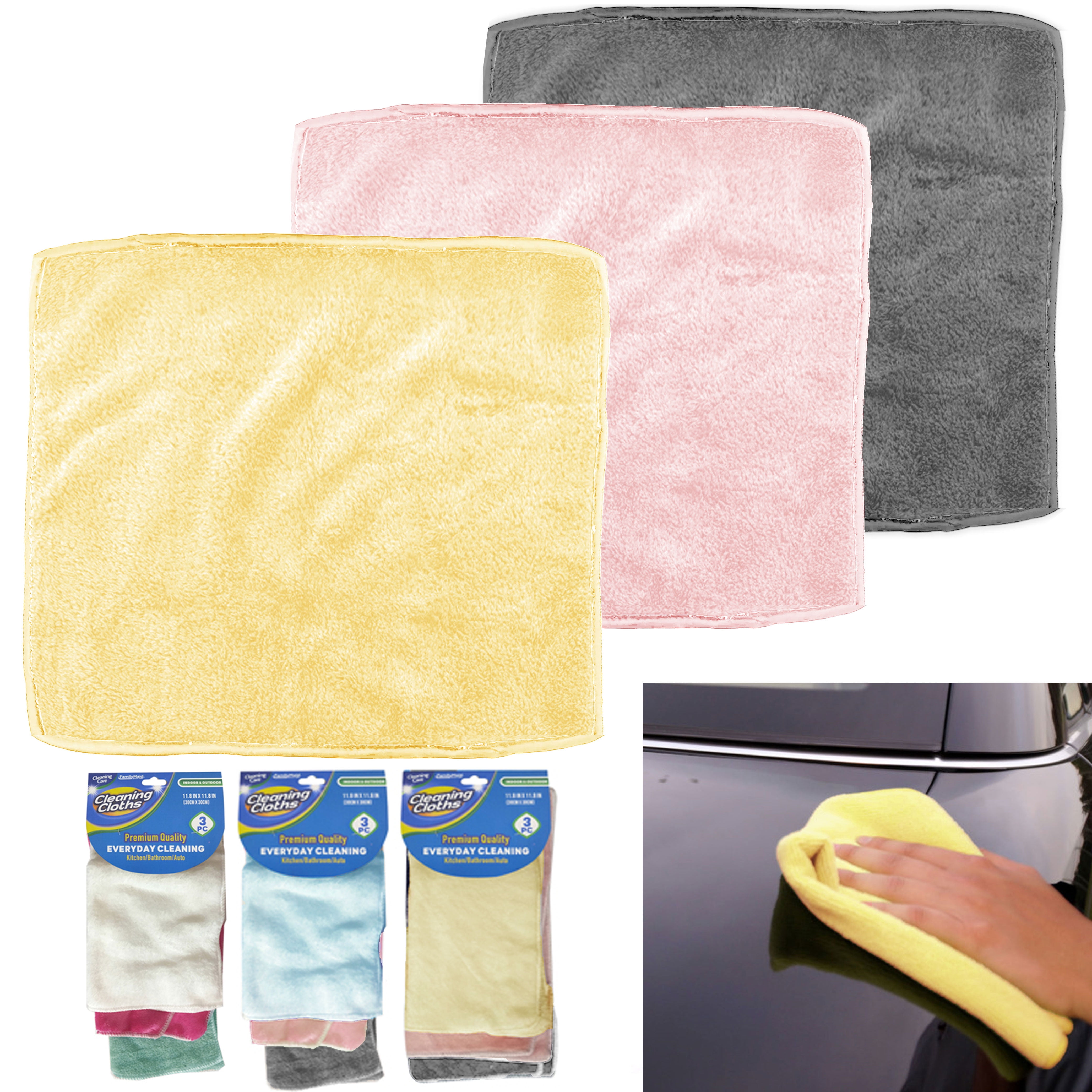 6 Pc Premium Plush Microfiber Towel Pro Car Wash Drying Streak Free ...