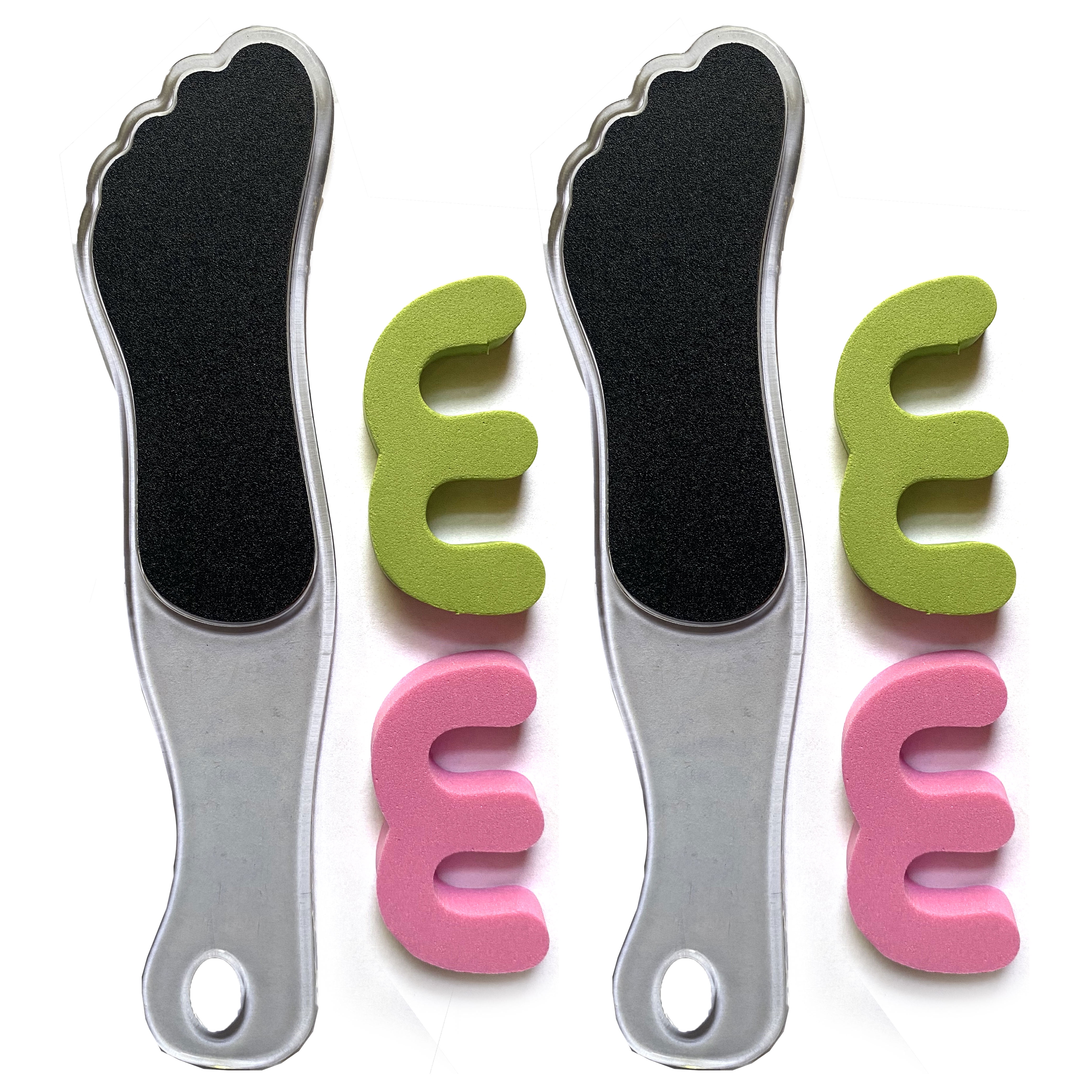 6 Pc Professional Pedicure Set Nail Foot File Foam Toe Separators ...
