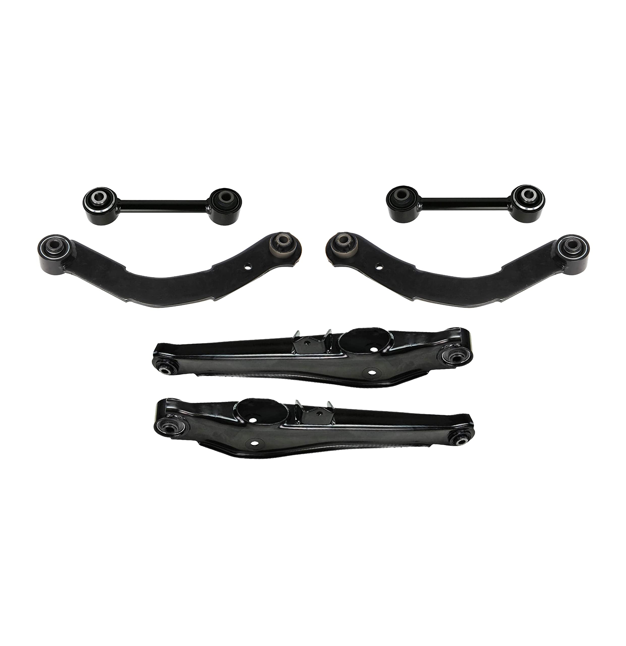 6 Pc Rear Lower Control Arms Rearward & Forward Position + Rear Upper ...