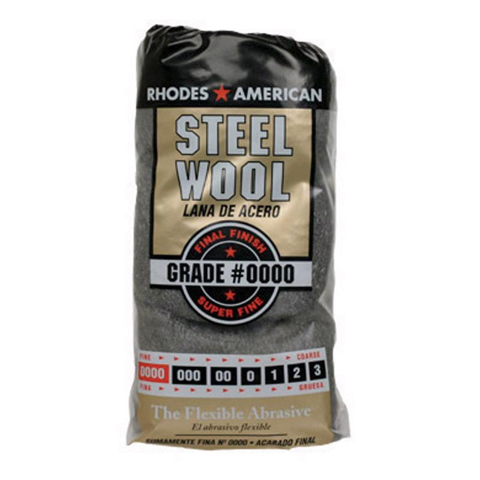 6 Pc, Rhodes American 0000 Grade Super Fine Steel Wool Pad 12 Pk ...