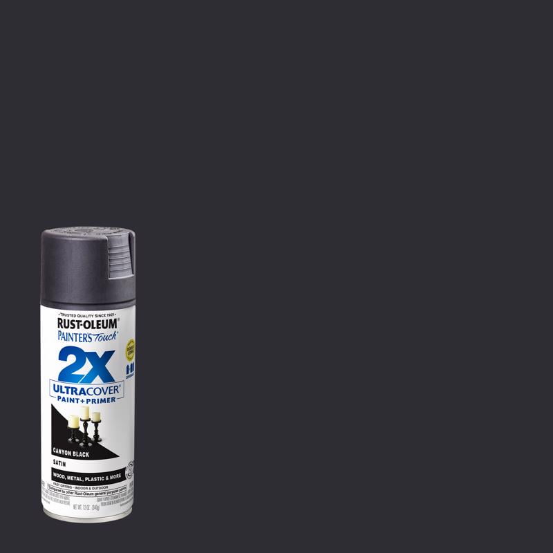 6 Pc, Rust-Oleum Painter'S Touch 2X Ultra Cover Satin Canyon Black ...