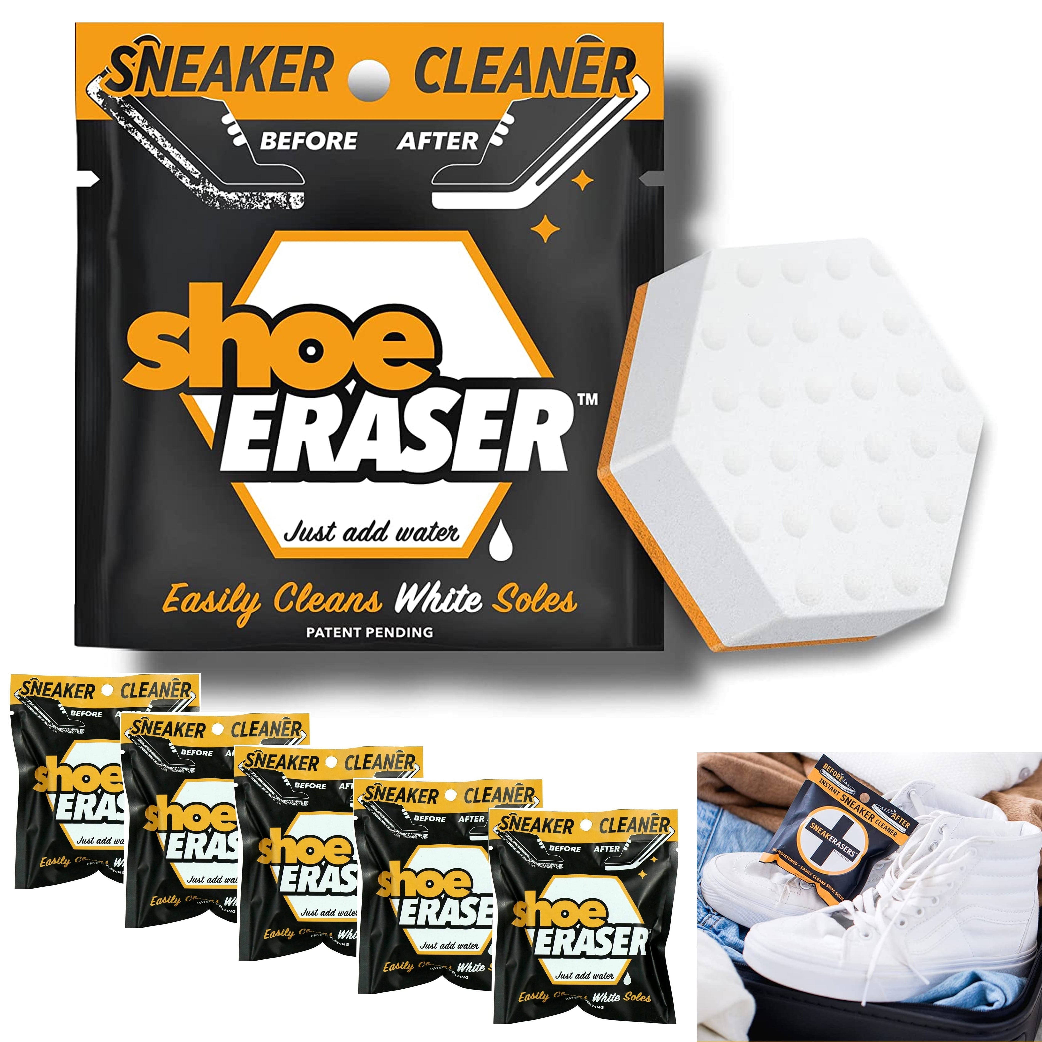 6 Pc Shoe Cleaning Sponge Eraser White Sole Sneaker Scuff Marks Remover ...