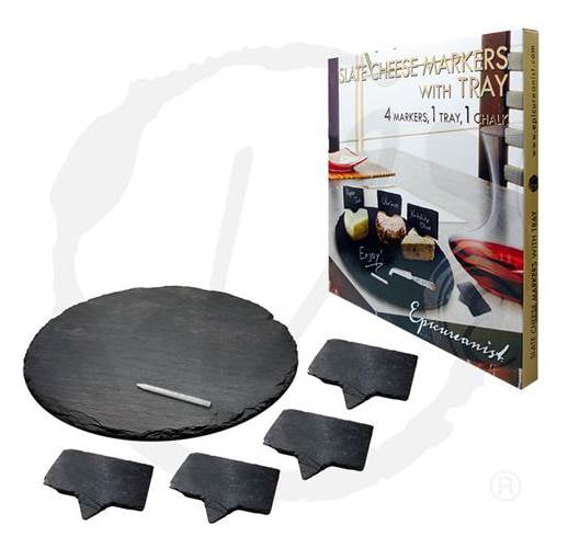 6-Pc Slate Cheese Marker Set in Black - Walmart.com