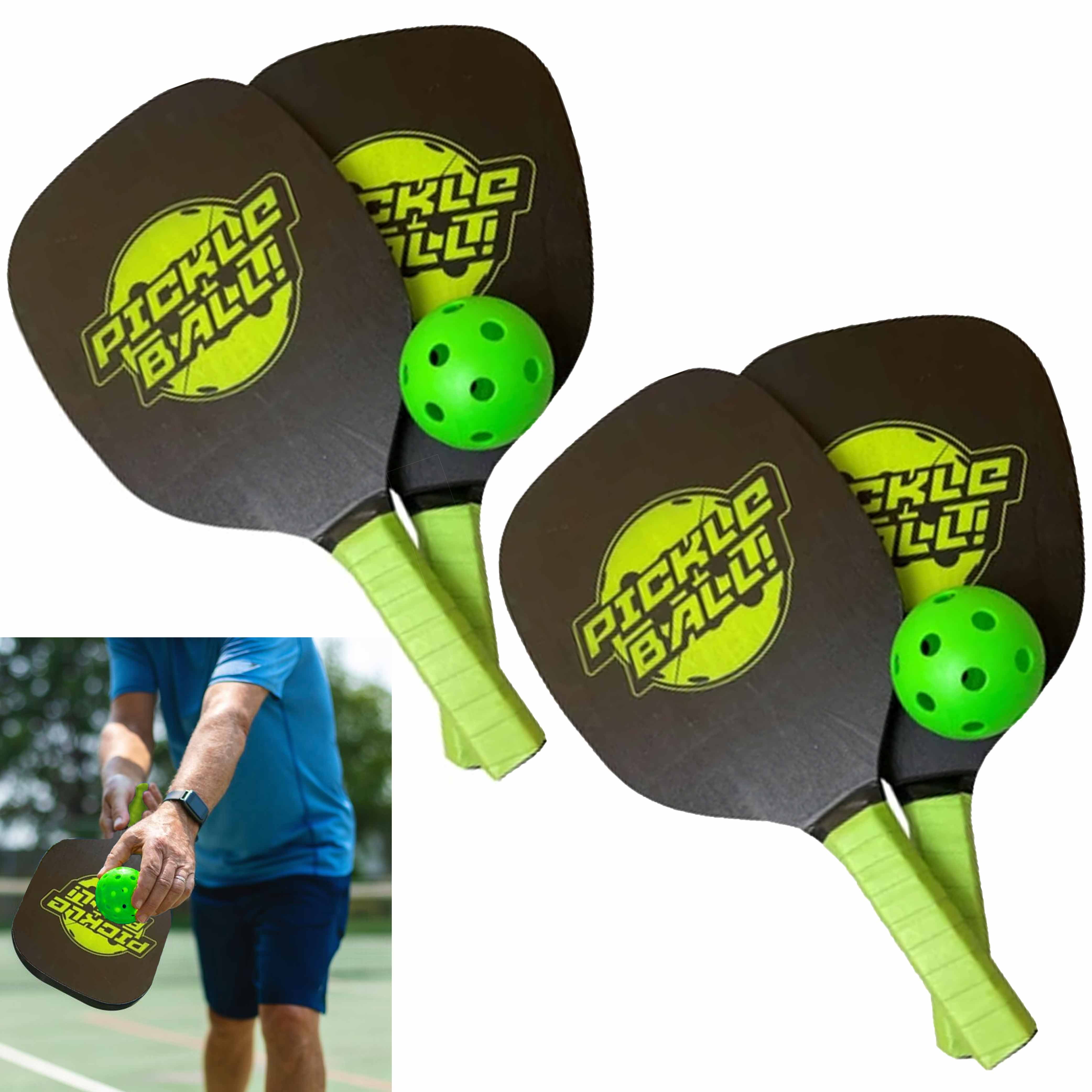6 Pc Sports Pro Pickleball Paddles Set Racquets Balls Pickle Ball ...