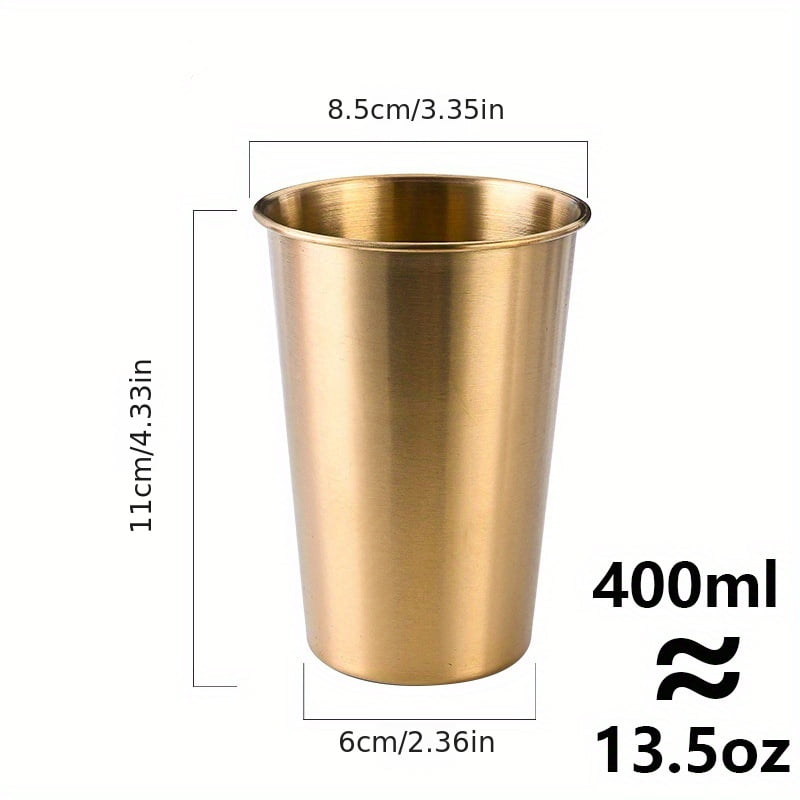 6 Pc Stainless Steel Cup Beer Cup Coffee Cup Handy Water Cup Single ...