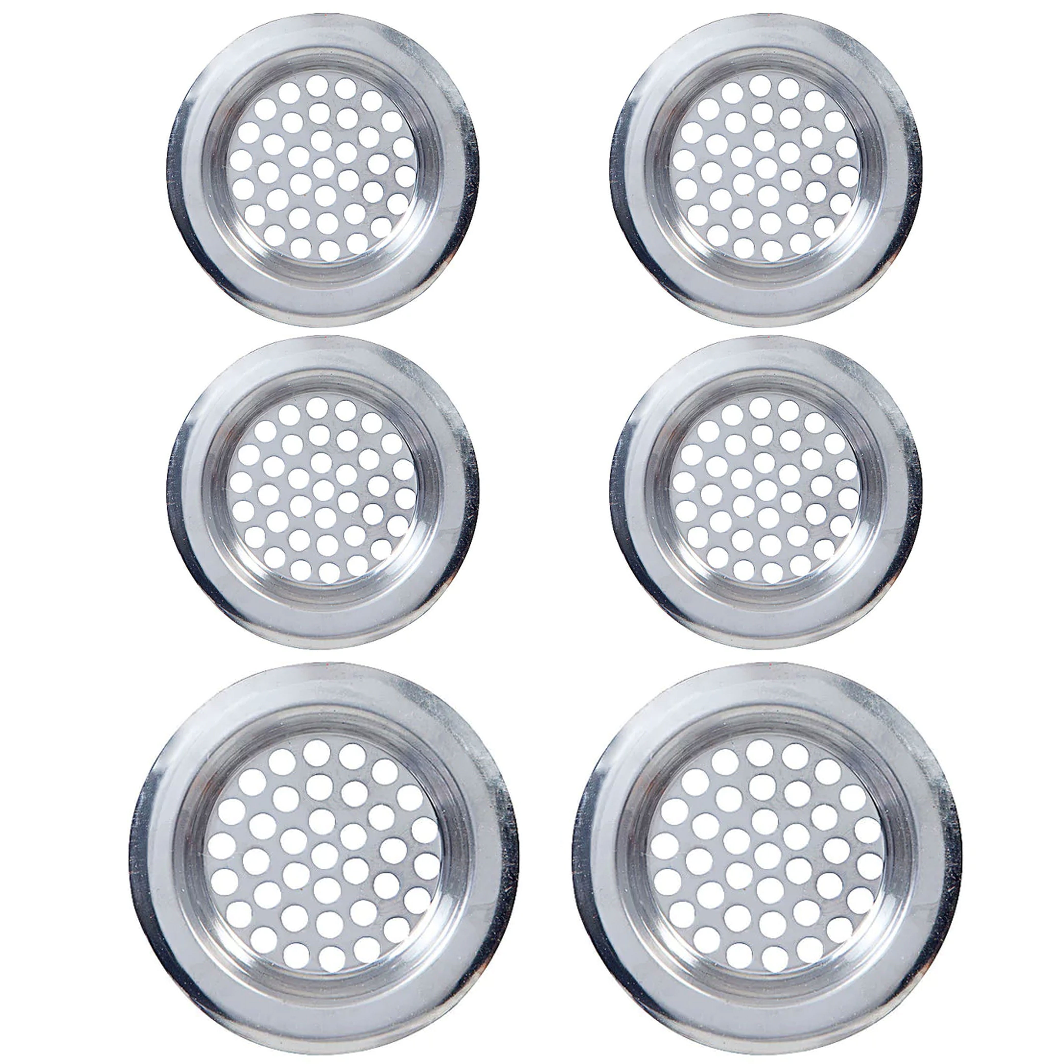 6 Pc Stainless Steel Sink Strainers Mesh Kitchen Sink Heavy Duty Sizes ...