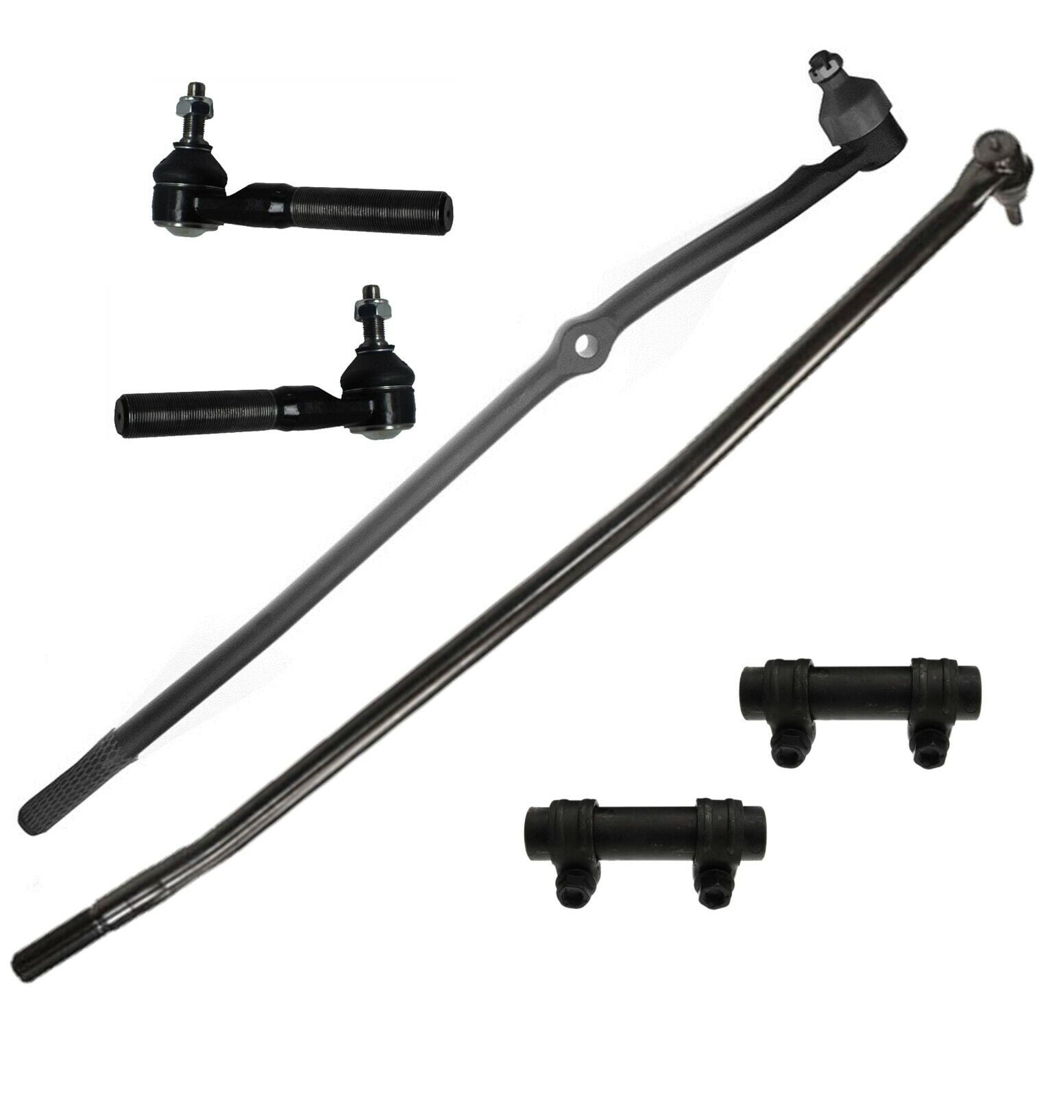 6 Pc Steering Adjusting Sleeves Tie Rod Drag Link Kit Compatible with ...