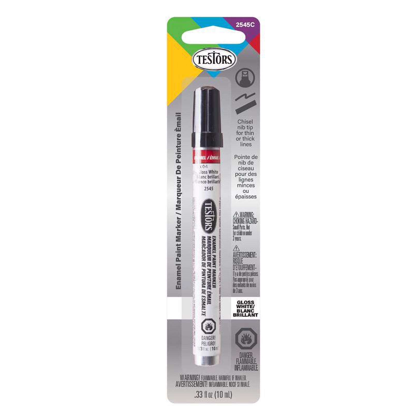 6 Pc, Testors Gloss White Enamel Paint Marker 0.33 Oz - Walmart.com