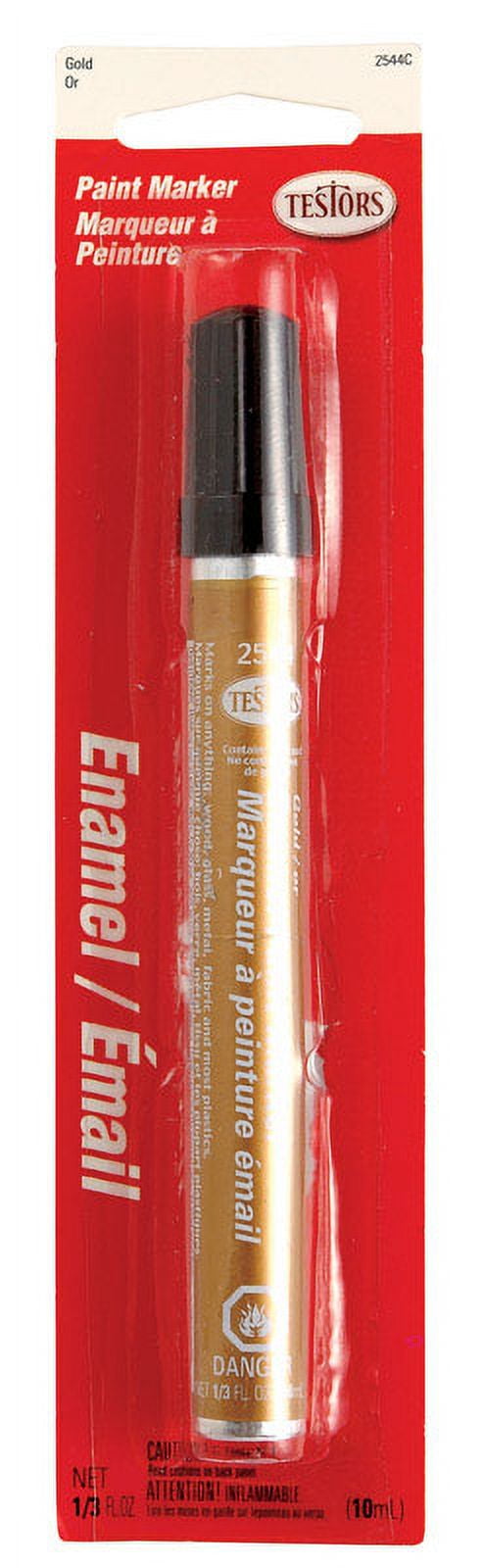 6 Pc, Testors Metallic Gold Enamel Paint Marker 0.3 Oz - Walmart.com