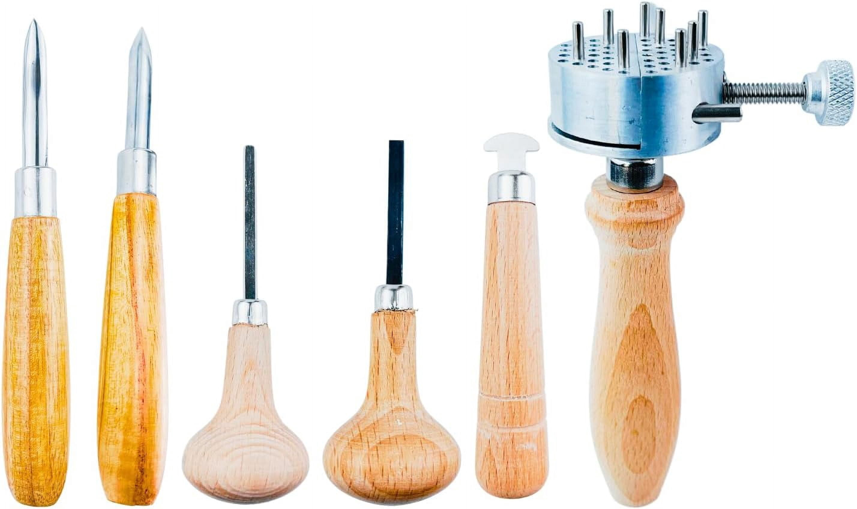 6 Pc Wooden Stone & Ring Working Deluxe Set | Includes Burnishers ...